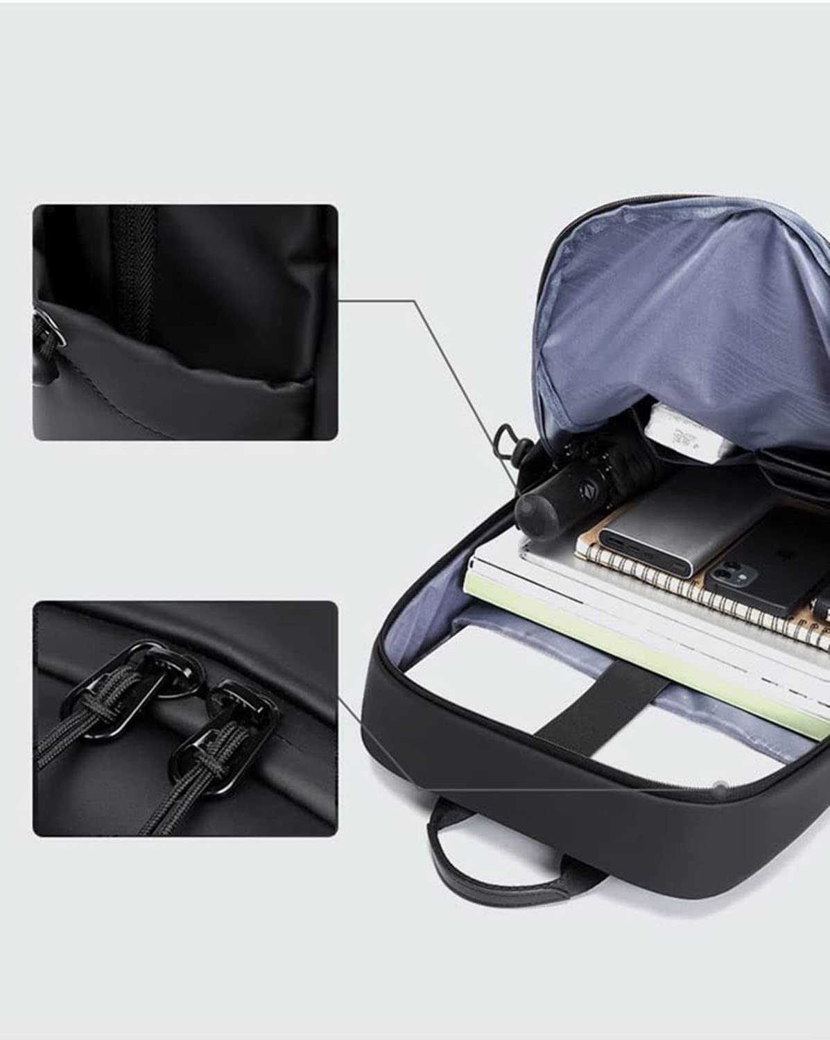 15.6 Inches Laptop Backpack for Men Women Classic Business Travel Casual Daypack (Black)