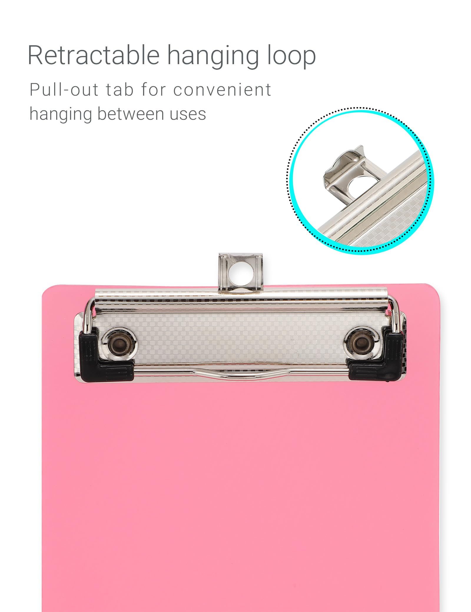 Mini Clipboard, Mymazn Small Clipboard 4.7x7.3 Inch Pretty Cute Clipboard Memo Size Pocket Clipboard Tiny A6 Clip Boards Plastic (5 Pack)