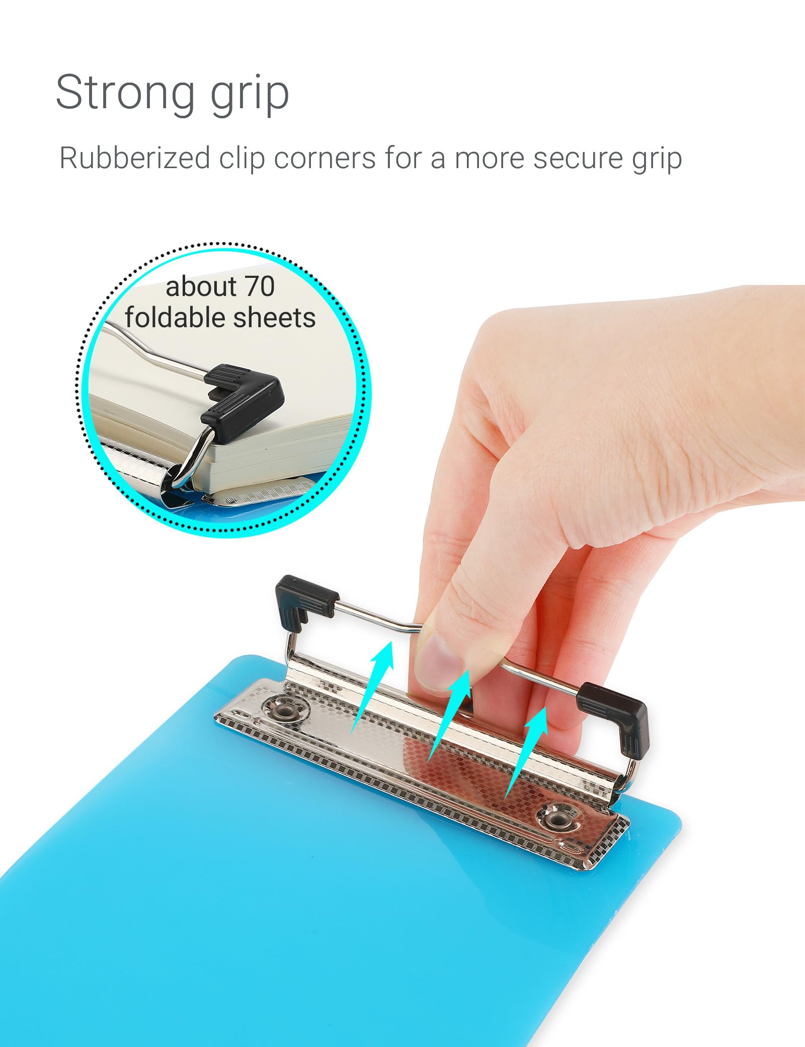 Mini Clipboard, Mymazn Small Clipboard 4.7x7.3 Inch Pretty Cute Clipboard Memo Size Pocket Clipboard Tiny A6 Clip Boards Plastic (5 Pack)