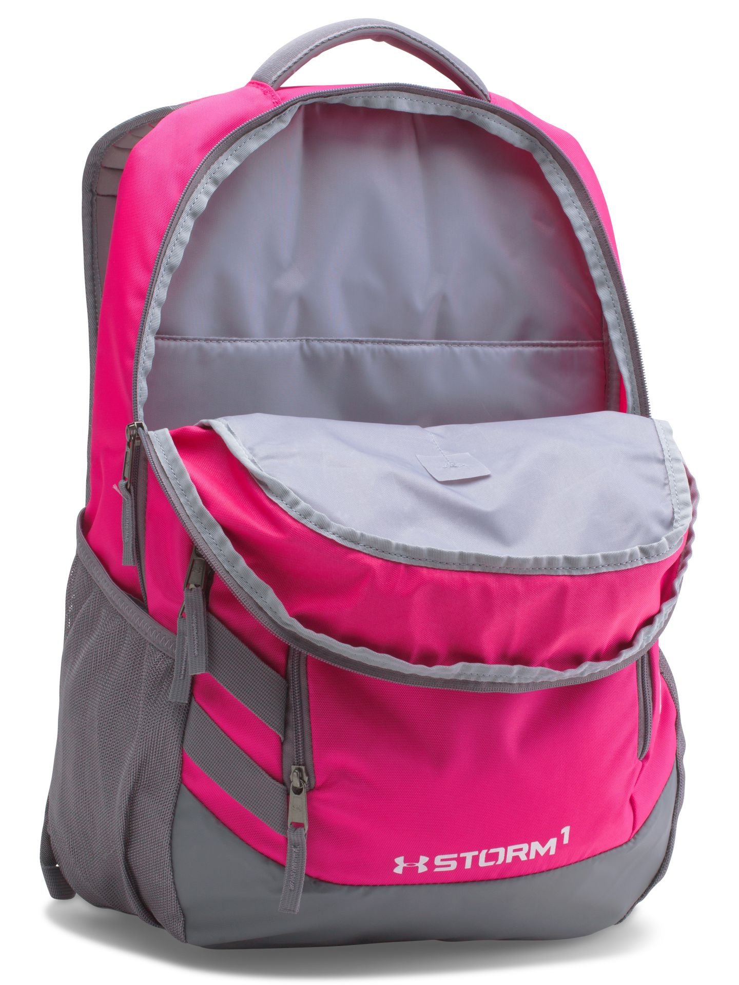 Under Armour Team Hustle Backpack, Tropic Pink (654)/Silver, One Size Fits All