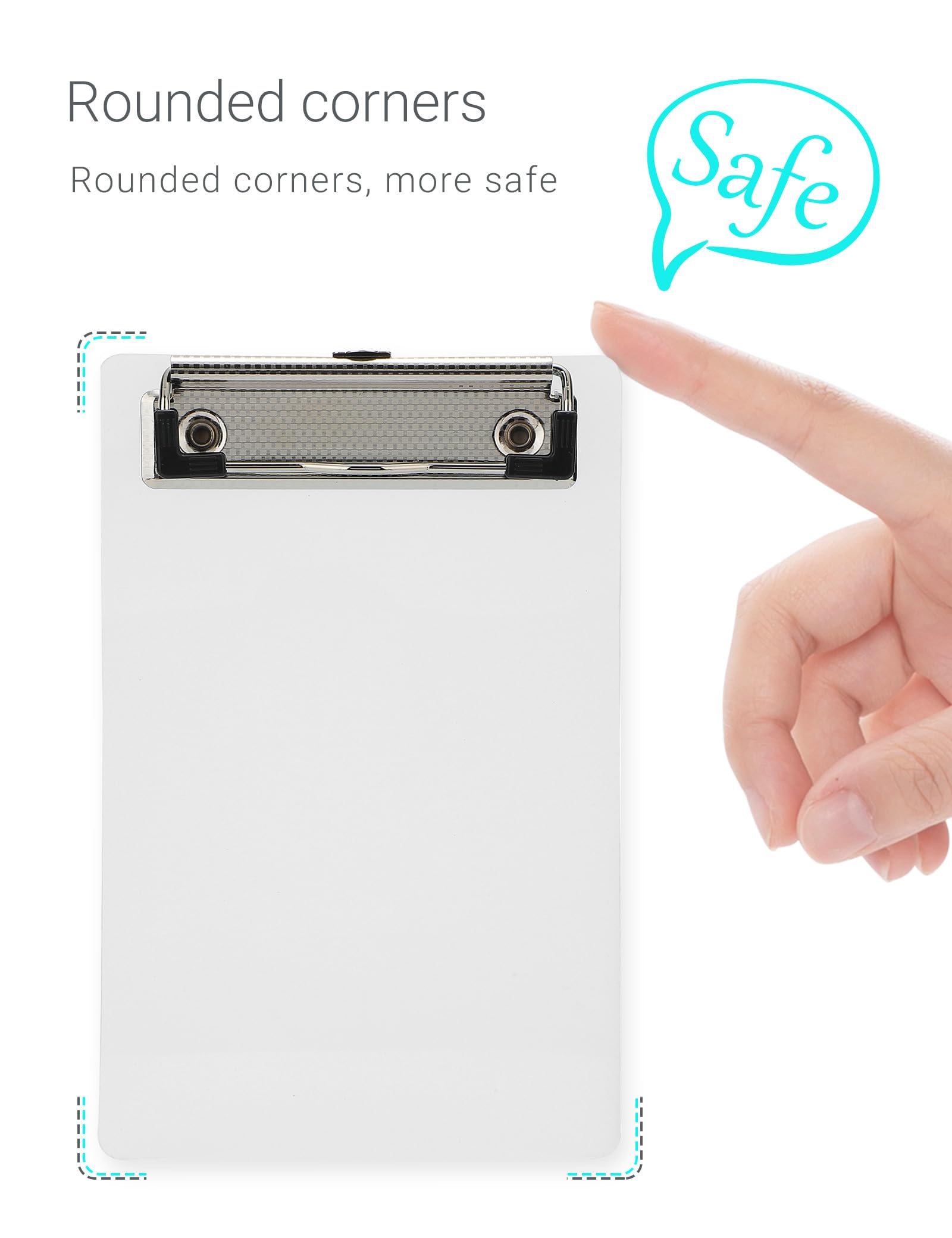 Mini Clipboard, Mymazn Small Clipboard 4.7x7.3 Inch Pretty Cute Clipboard Memo Size Pocket Clipboard Tiny A6 Clip Boards Plastic (5 Pack)