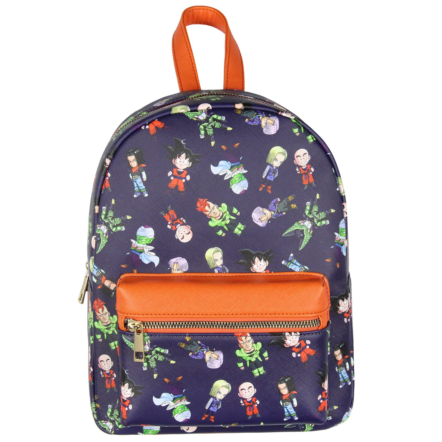 Dragon Ball Z Goku Cell Piccolo Trunks Allover Character Faux Leather Mini Backpack