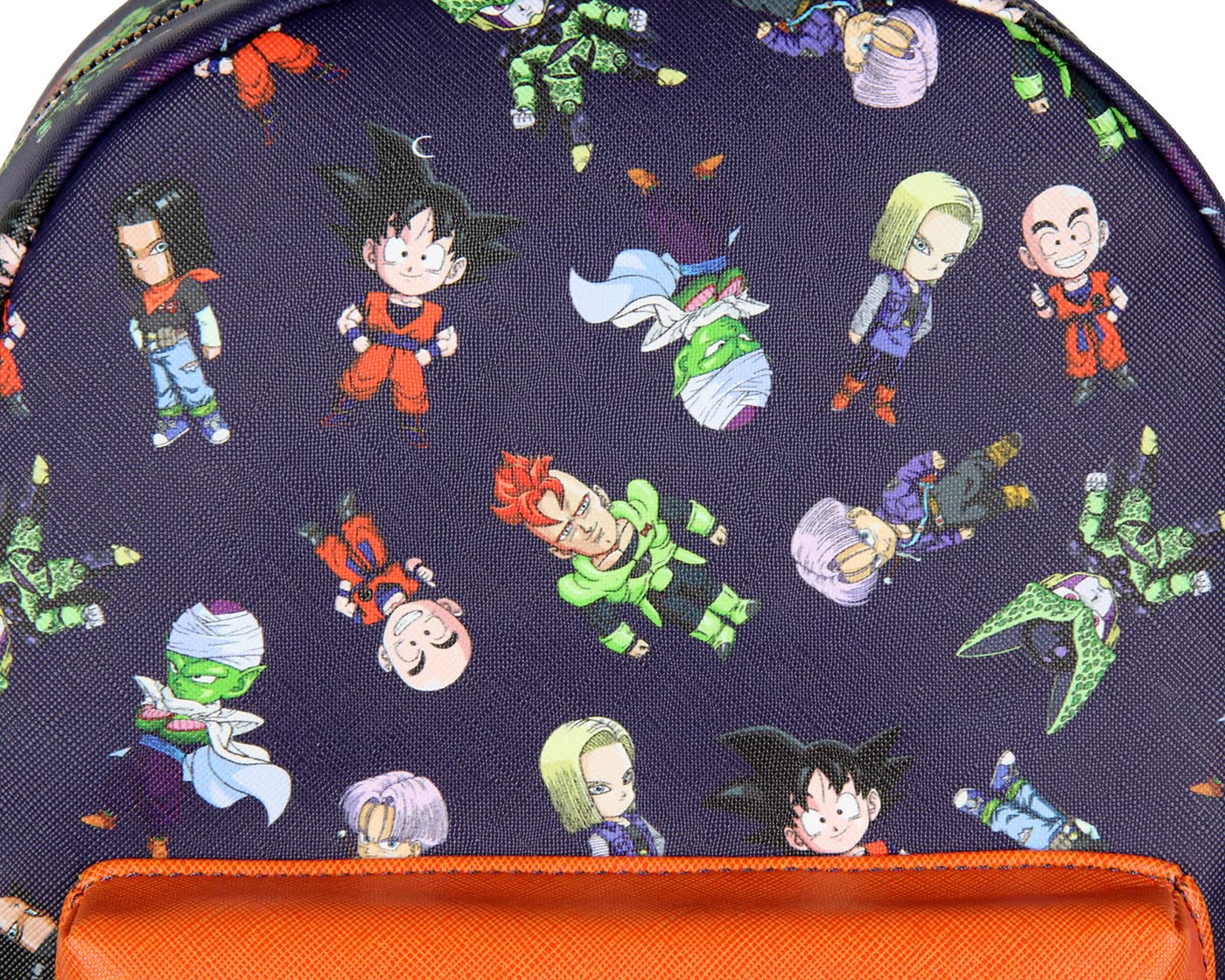 Dragon Ball Z Goku Cell Piccolo Trunks Allover Character Faux Leather Mini Backpack