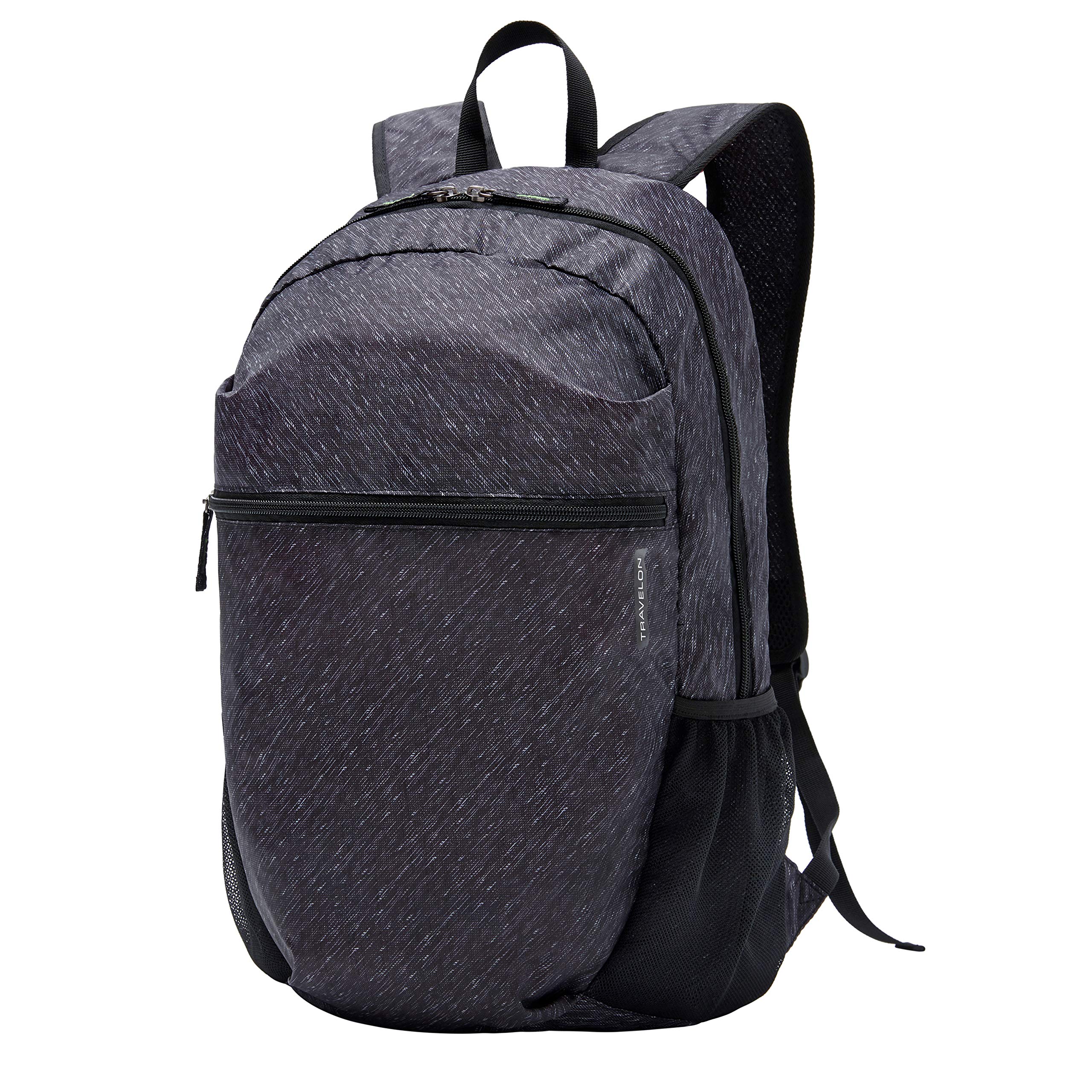 Travelon Clean-Packable Backpack-SILVADUR Treated-Gray Heather, One Size