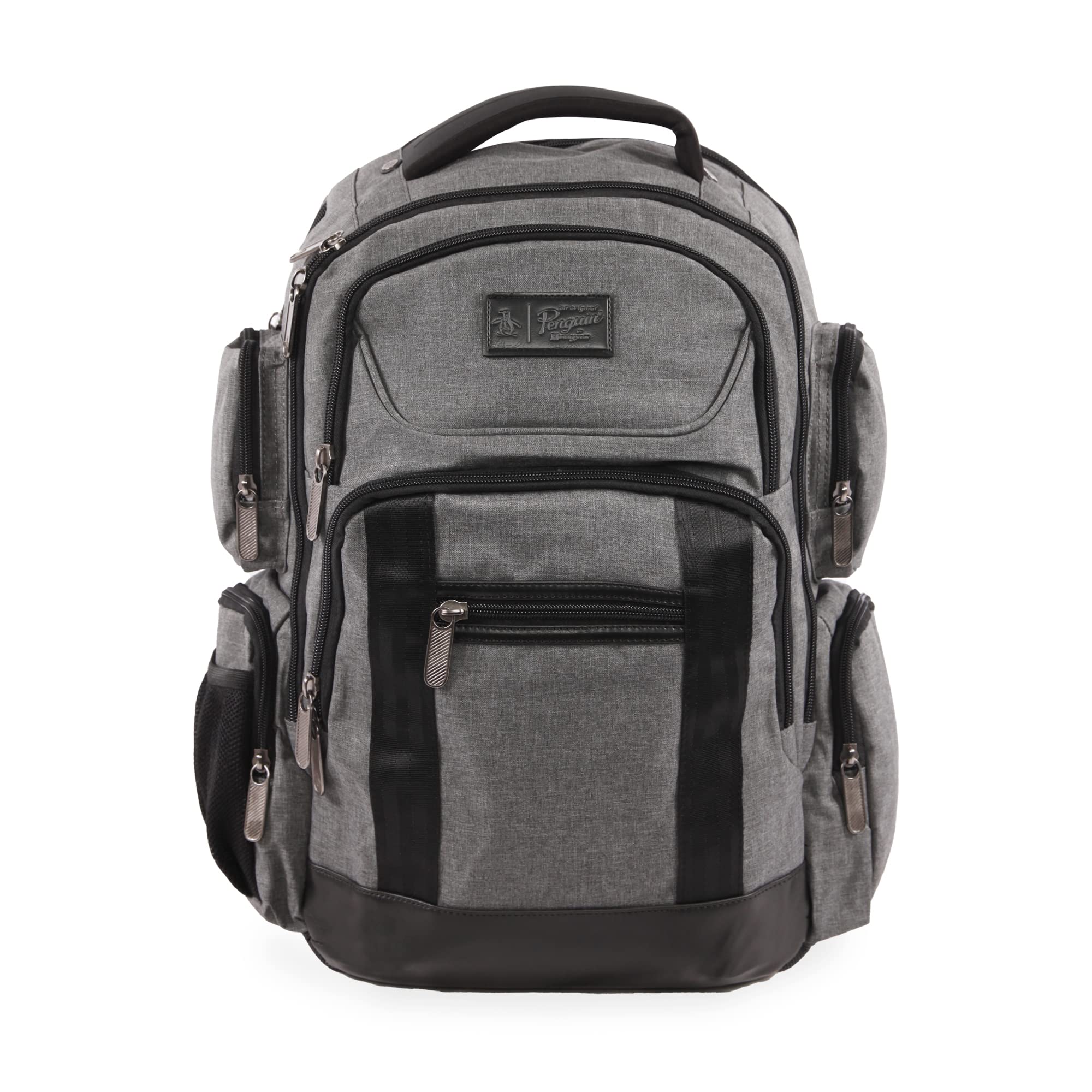 Original Penguin Backpack, Grey Crosshatch, 19"