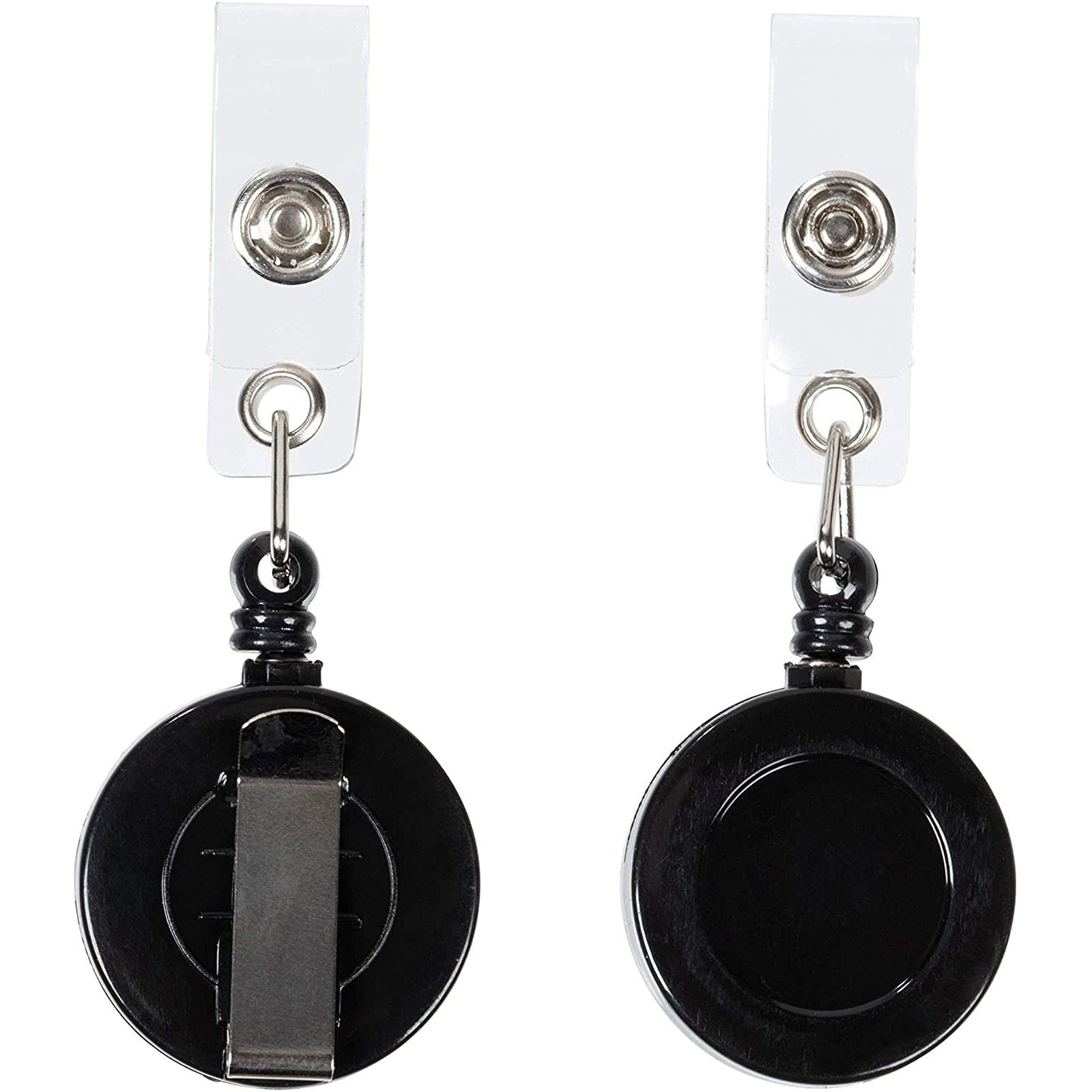100 Pack Retractable ID Badge Reel for Card Holders with Clips, Nurses and Teachers, Office Supplies (26.5 in)