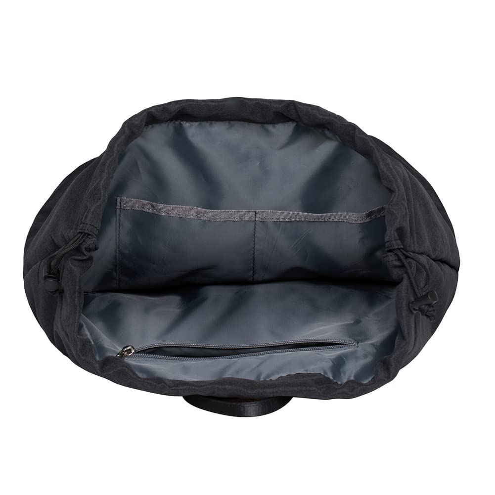 KAUKKO Drawstring Sports Backpack Gym Yoga Bag Shoulder Rucksack for Men and Women (3-BLACK)