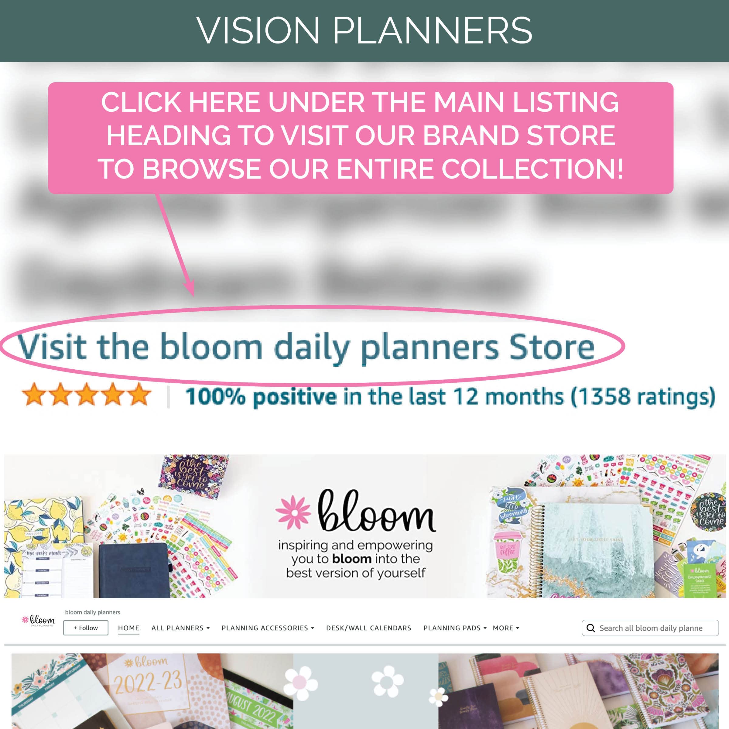 bloom daily planners 2023 Hardcover Calendar Year Goal & Vision Planner (January 2023 - December 2023) - Monthly/Weekly Column View Agenda Organizer - 7.5" x 9" - Wanderlust
