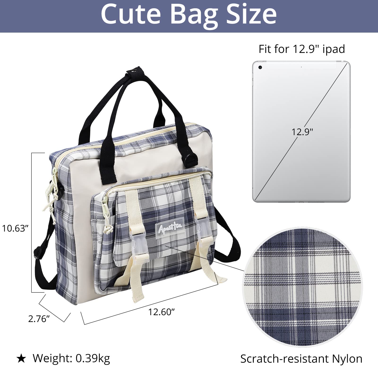 AoMoon Kawaii Backpack Japanese Cute School Bag Ita Bag JK Uniform Bag Aesthetic Backpack with Pin and Cute Accessories for Girls (Black)