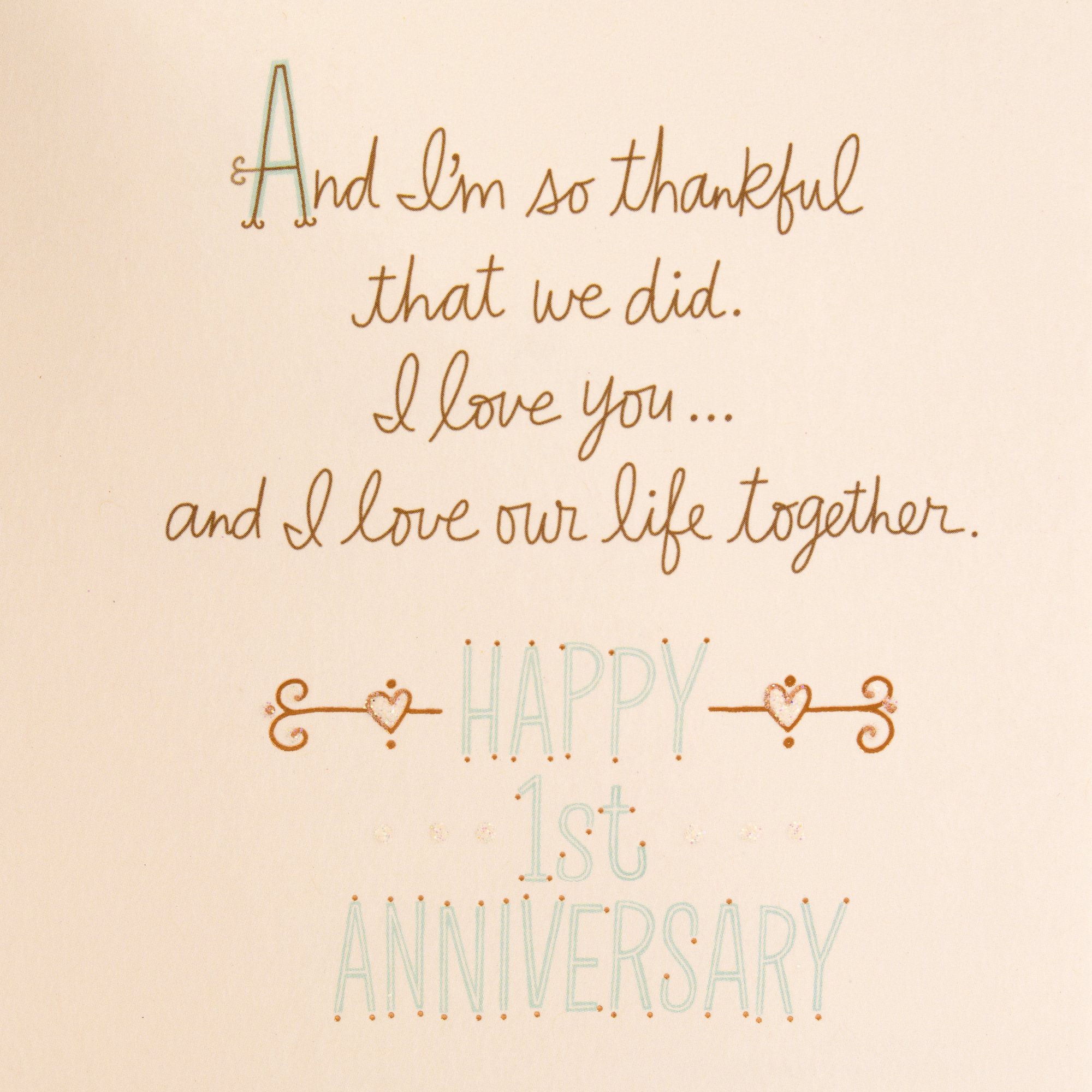 Hallmark 1st Anniversary Card (Chance on What Could Be)