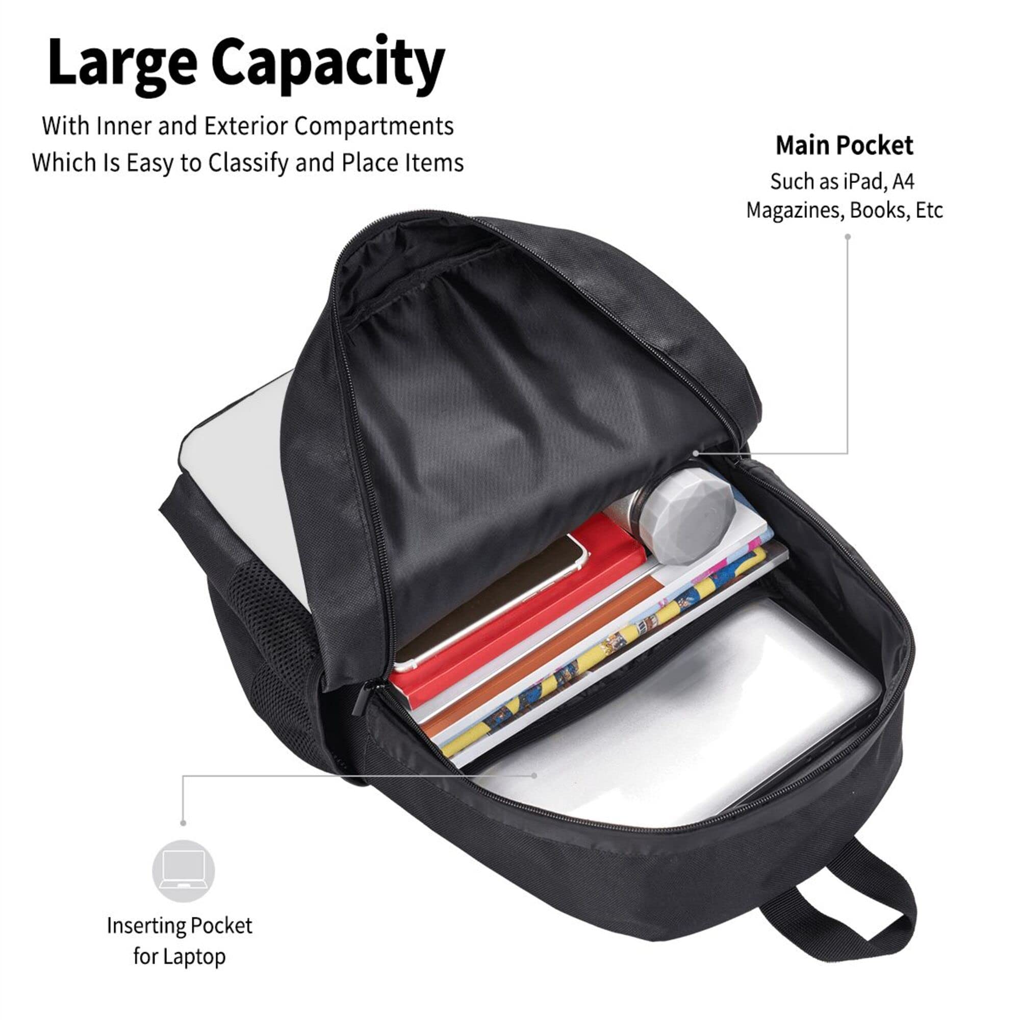 Aomnuiyo 17 inch Game Backpack Fashion Travel Bag Rucksack Anime DayPack Large Capacity -7