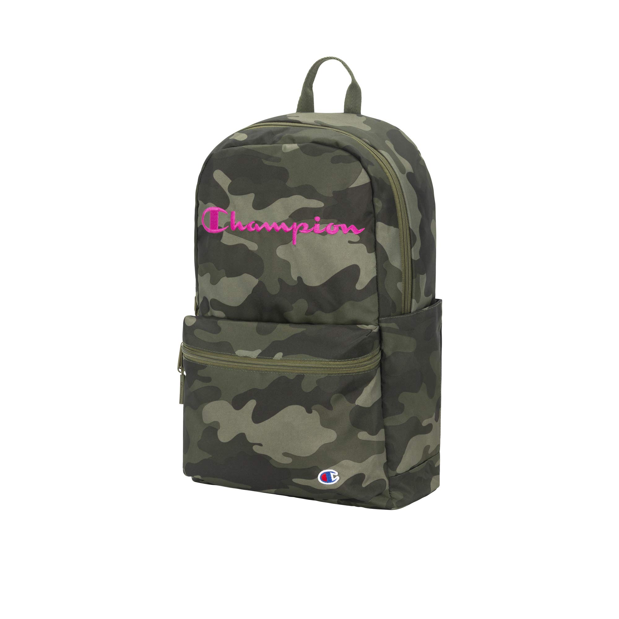 Champion unisex adult Varsity Backpacks, Camo Olive/Fuchsia, One Size US