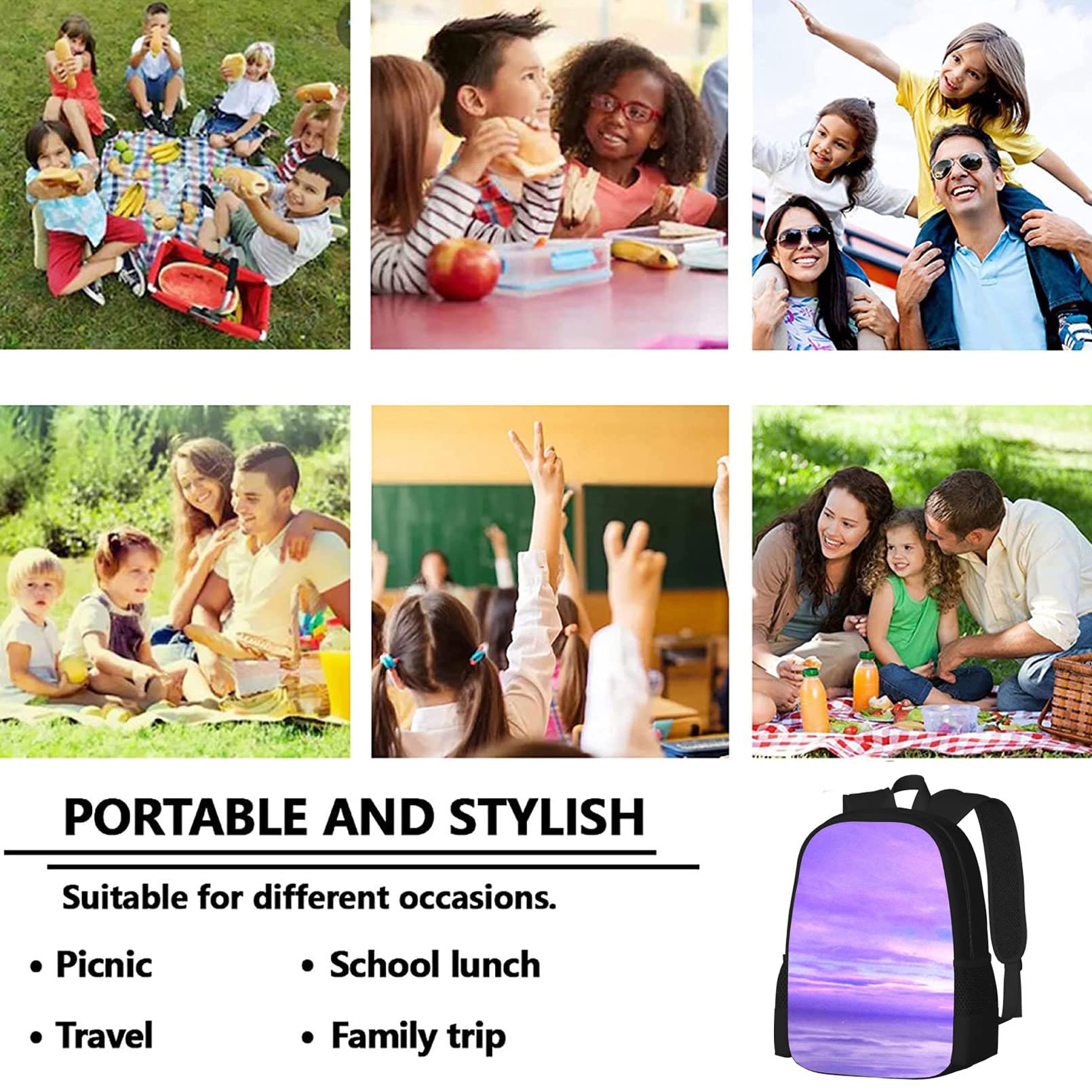 Aomnuiyo 17 inch Game Backpack Fashion Travel Bag Rucksack Anime DayPack Large Capacity -7