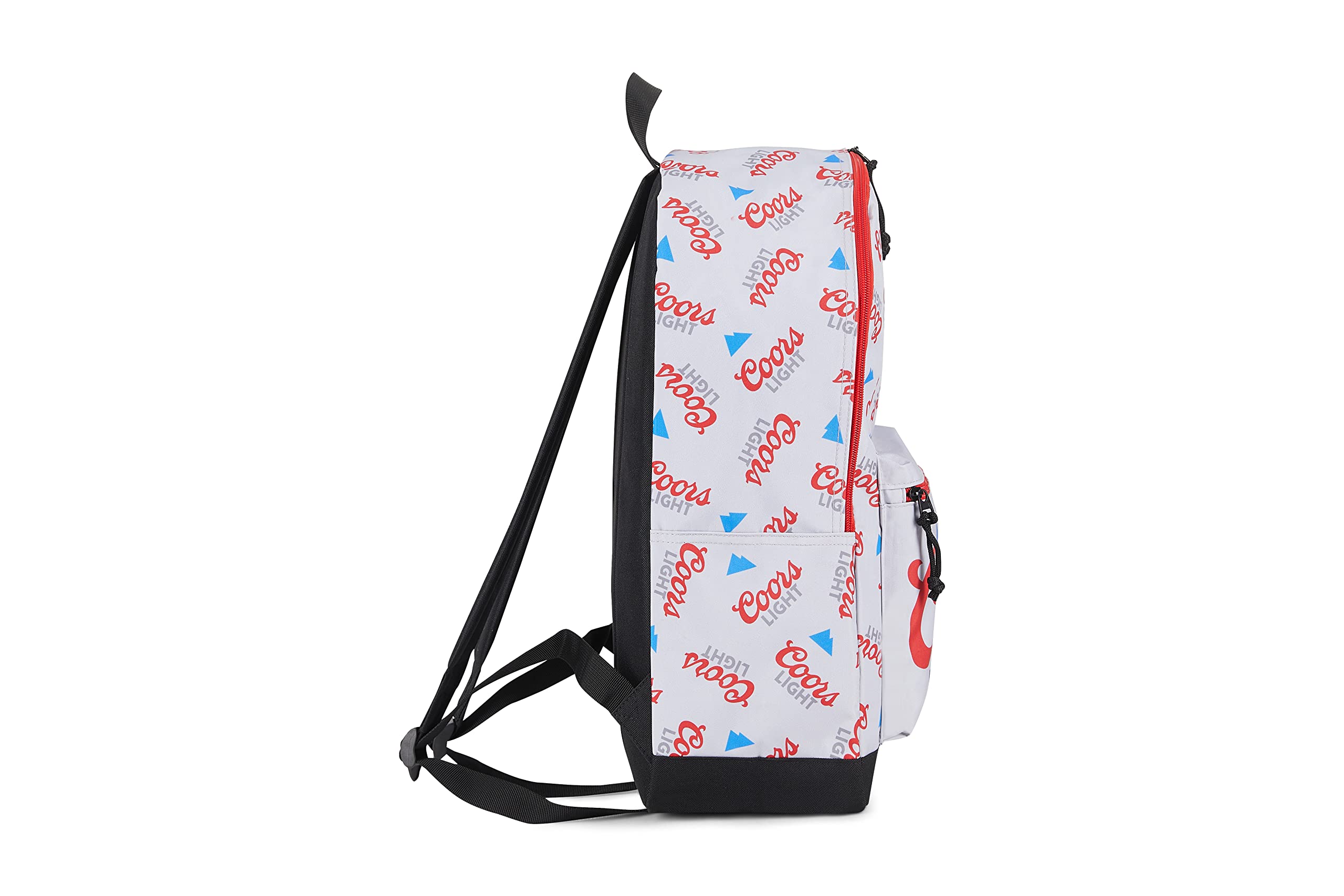 Coors Light Mens Allover Backpack As Cold As The Rockies Bookbag - The Mountains are Blue Knapsack for Men, Women, Adults (Grey)