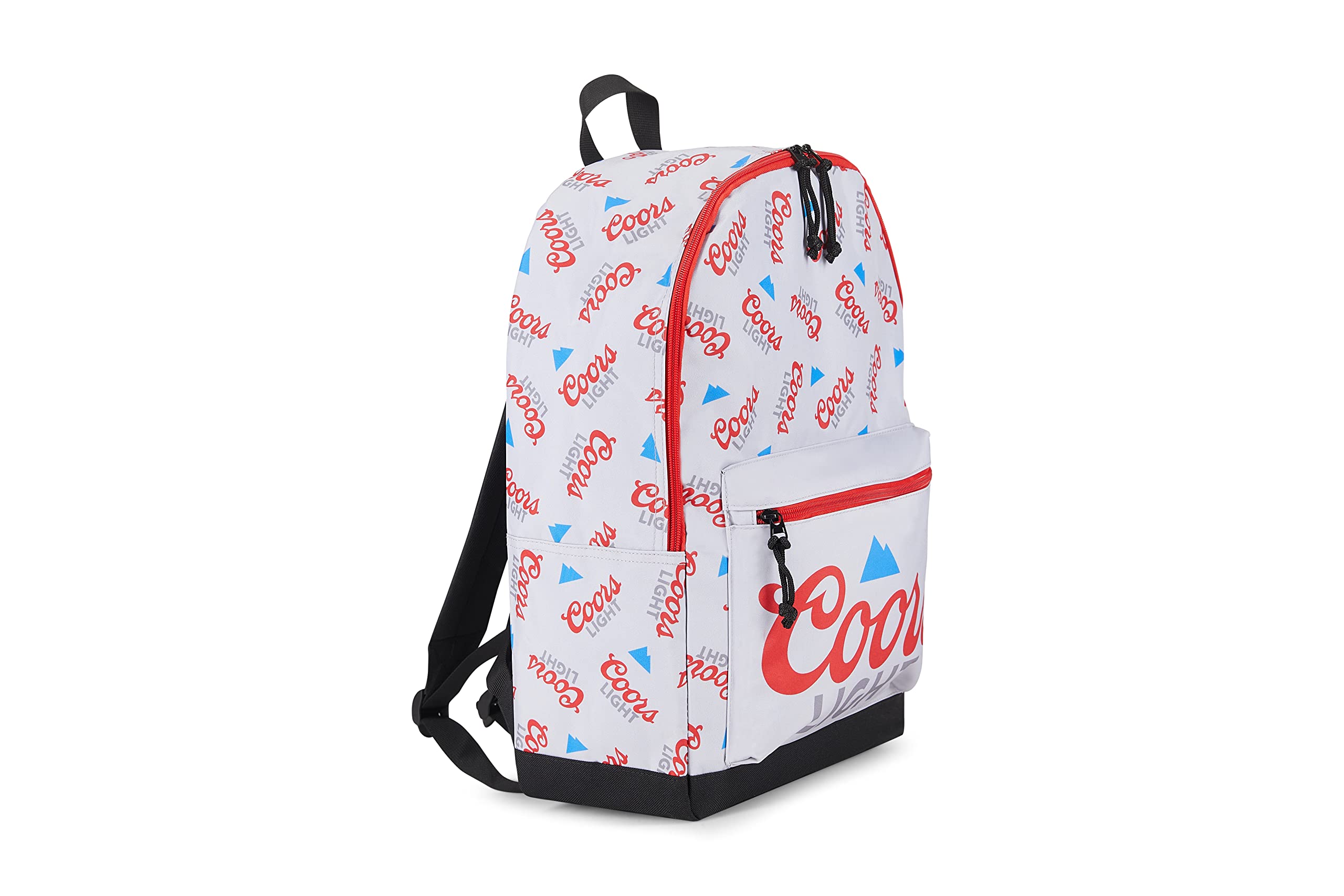 Coors Light Mens Allover Backpack As Cold As The Rockies Bookbag - The Mountains are Blue Knapsack for Men, Women, Adults (Grey)
