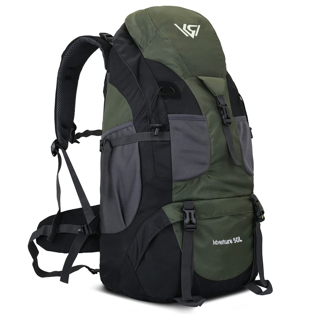 40L Hiking Backpack with Rain Cover, Waterproof Lightweight Daypack for Cycling Skiing Camping