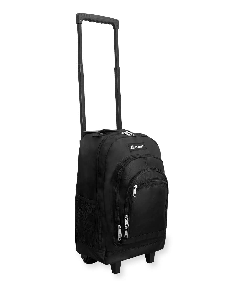 Everest Wheeled Backpack, Black, One Size