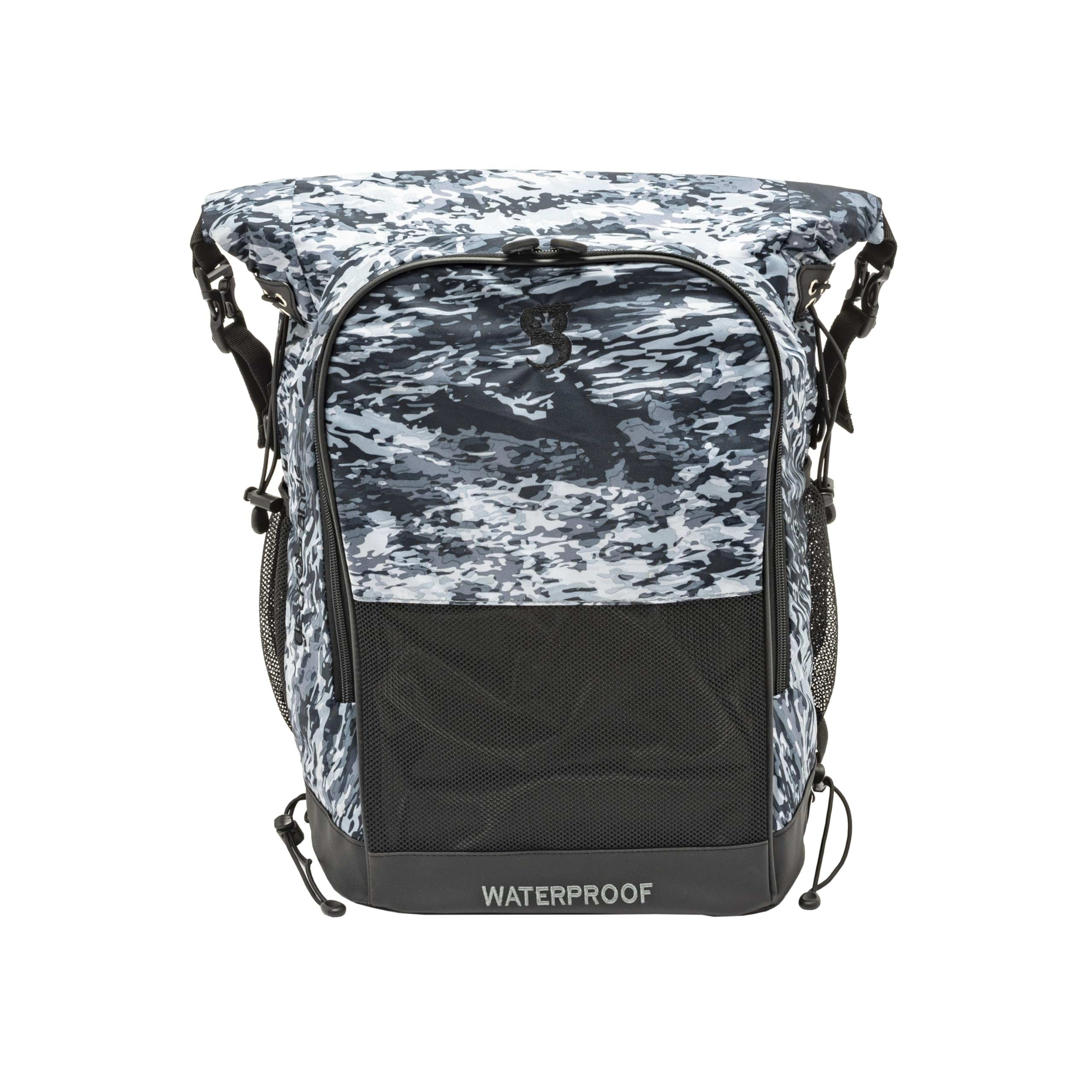 geckobrands Dueler Waterproof 32L Backpack (Royal Blue/Grey), Use for nearly any sport, 2 compartments, Separate Wet from Dry, Personalize