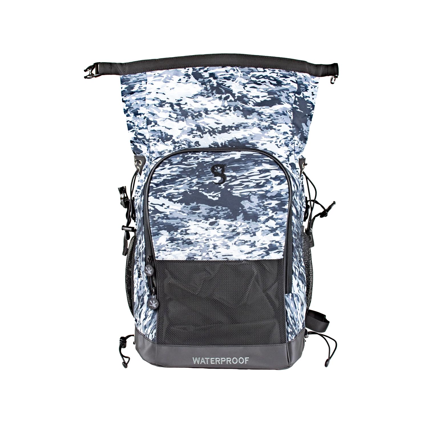 geckobrands Dueler Waterproof 32L Backpack (Royal Blue/Grey), Use for nearly any sport, 2 compartments, Separate Wet from Dry, Personalize