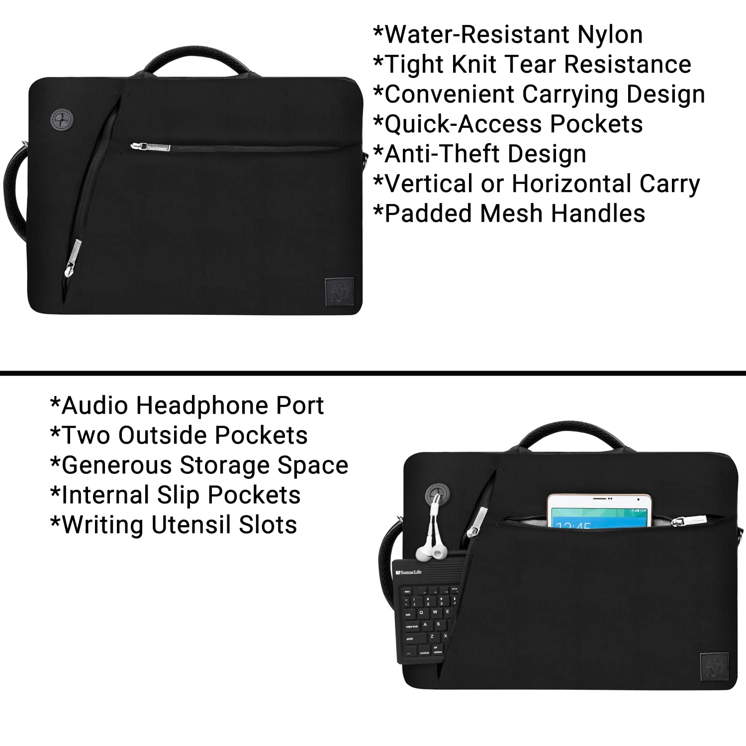 Vangoddy Slate 3-in-1 Universal 17.3 17-inch Laptop Backpack Shoulder Bag Briefcase (Blue)