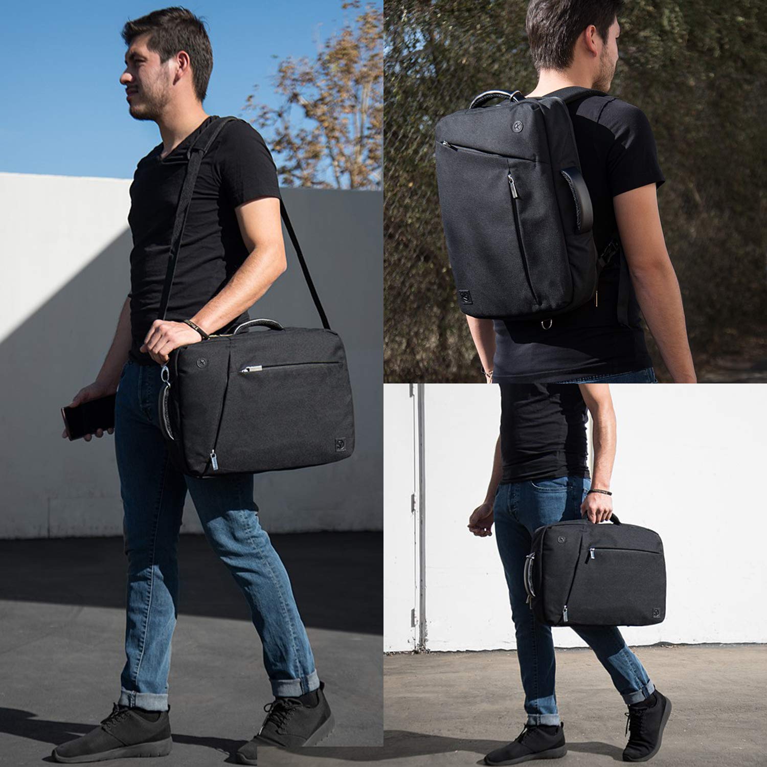 Vangoddy Slate 3-in-1 Universal 17.3 17-inch Laptop Backpack Shoulder Bag Briefcase (Blue)