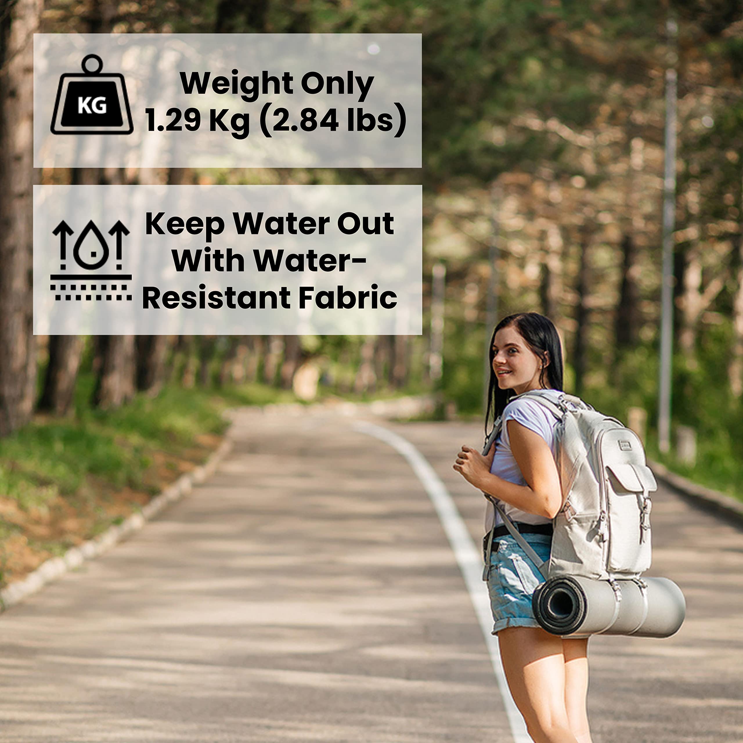 Nordace Comino Travelpack Travel Backpack for Men & Women with USB Charging Port, Water Resistant - Extra Spacious Laptop Backpack for Travel, Backpacking and Everyday Commute (Gray)
