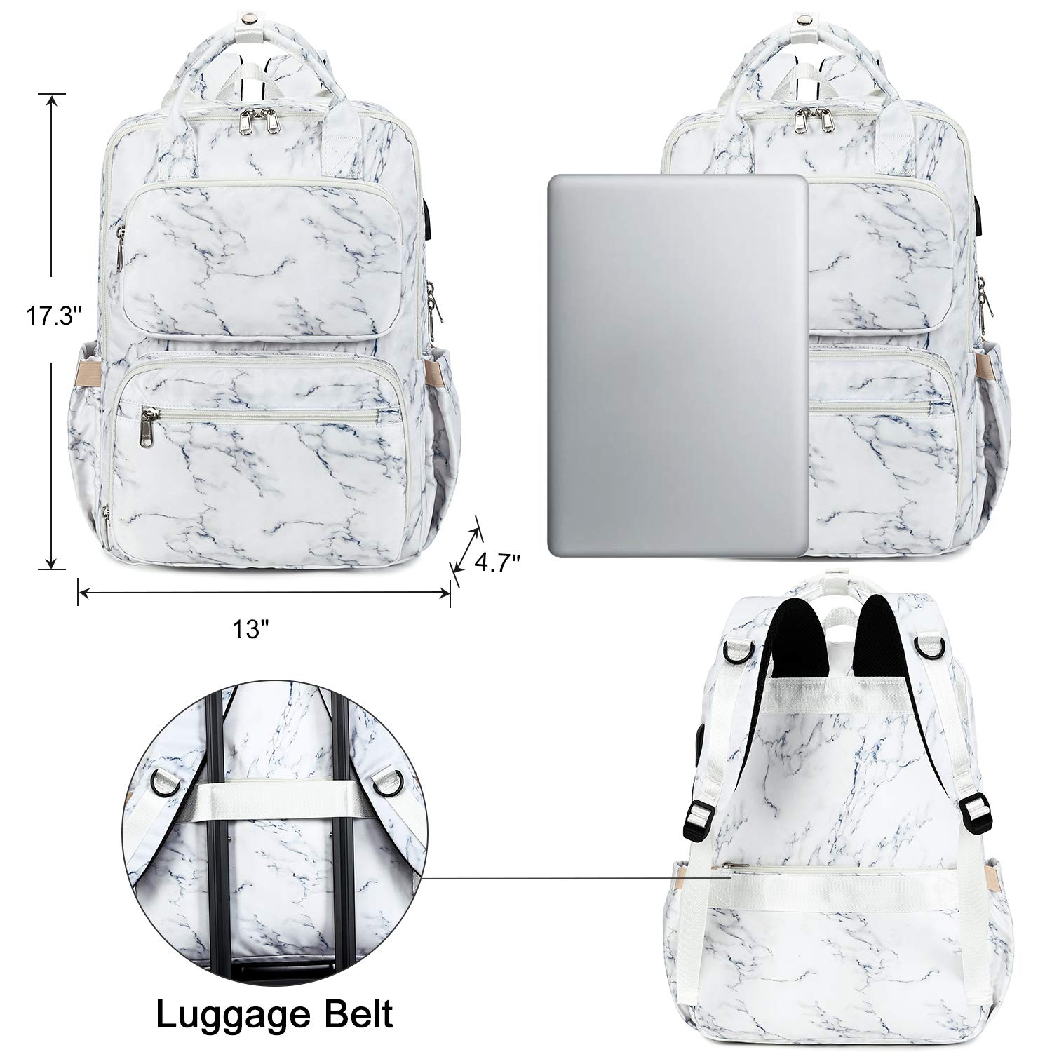 CAMTOP School Backpack Sunflower College Laptop Backpacks with USB Charging Port 15.6 Inch Computer Bookbag for Women Girls