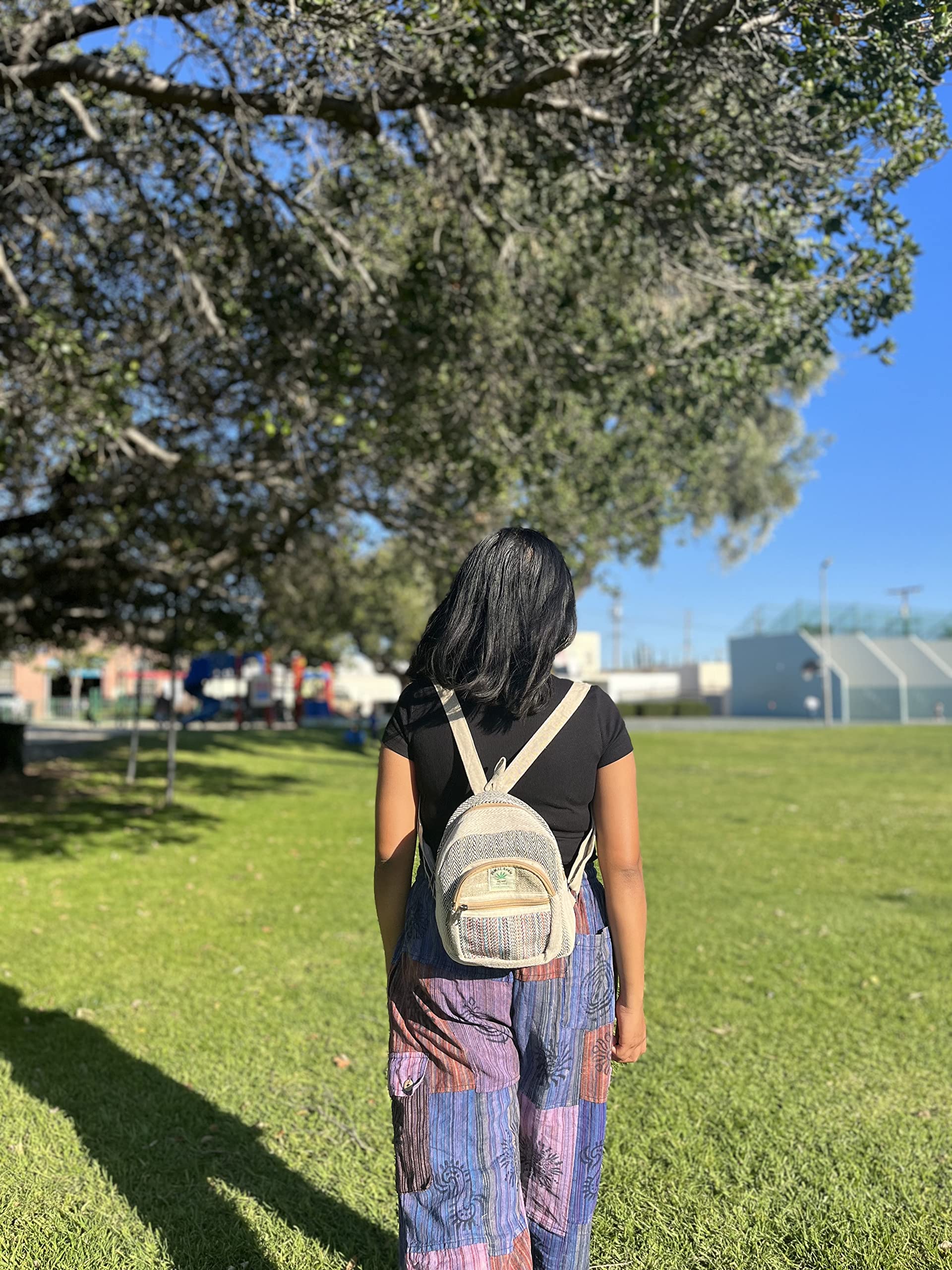 Small hemp backpack, himalayan hemp backpack, festival backpack, hiking backpack