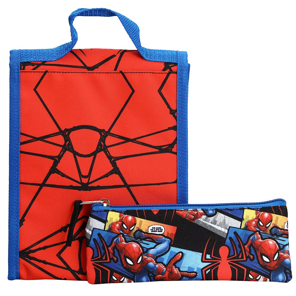 Marvel Spiderman Backpack accessories 6 piece Value Set for Boys