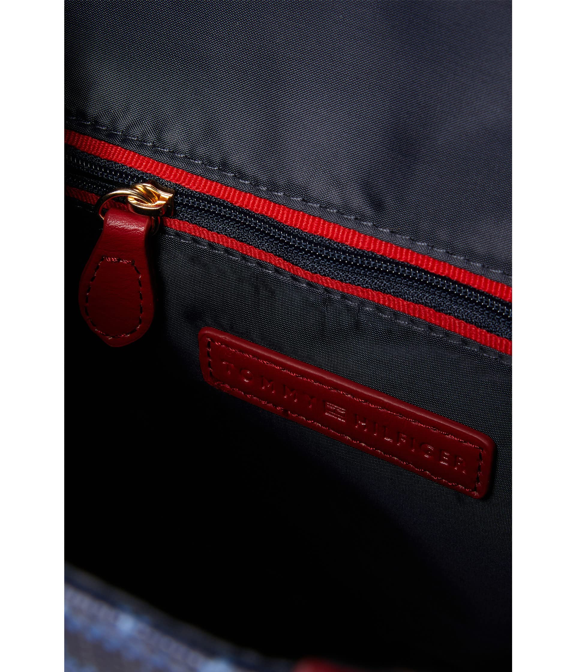 Tommy Hilfiger Kennedy II Flap Backpack w/Hangoff-Coated Square Monogram Tommy Navy/Charcoal Blue One Size