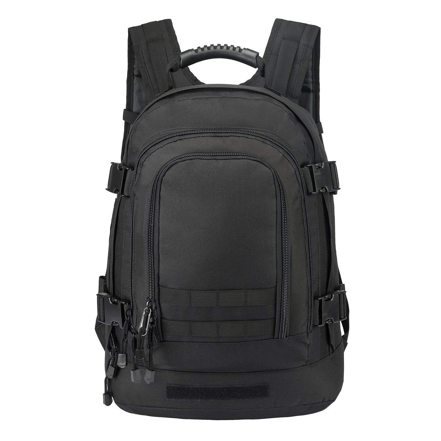 Greencity Laptop Backpacks Tactical Military 3 Day Expandable Bug Out Bag Classic School Case Travel Hiking,Black