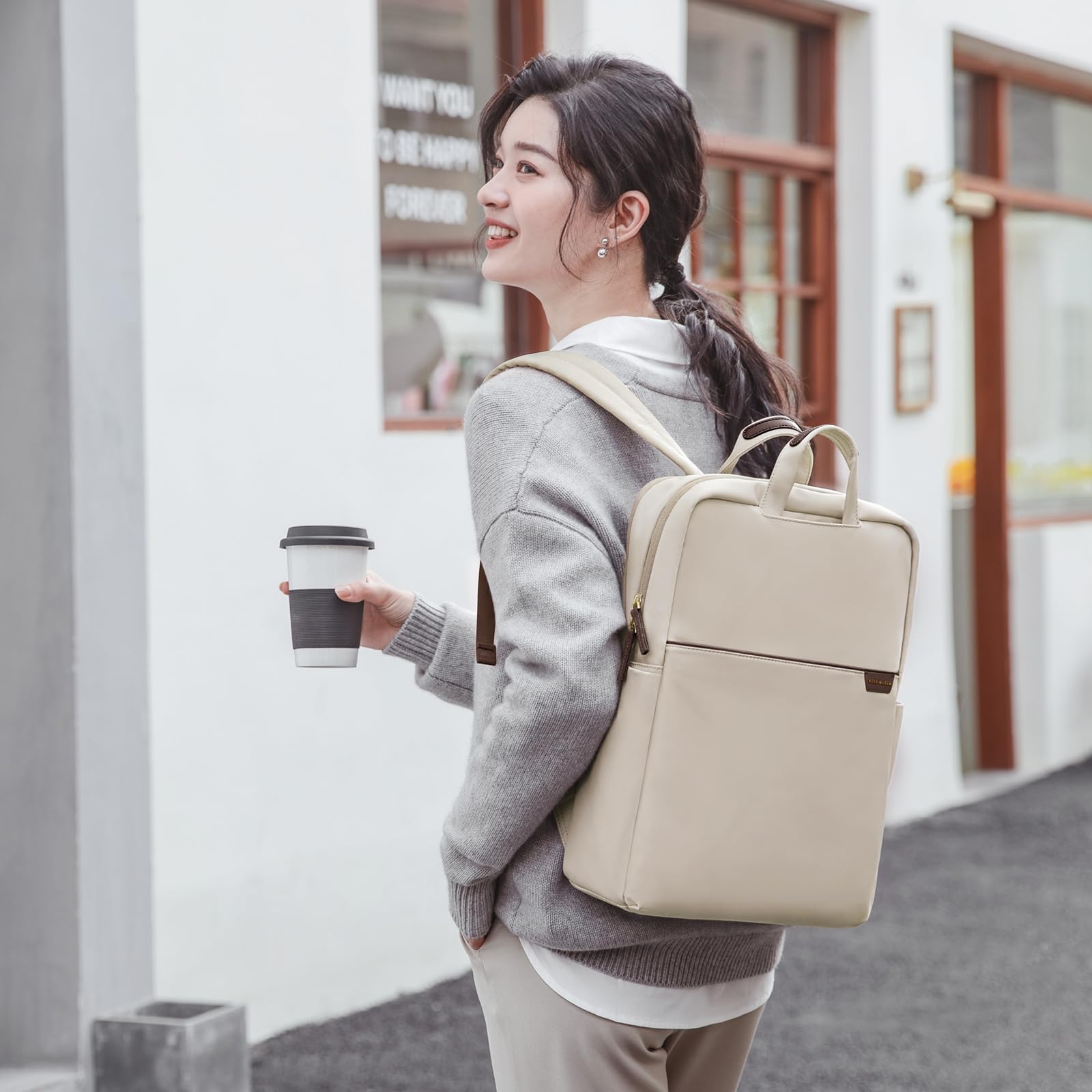 GOLF SUPAGS Laptop Backpack Anti Theft Slim Travel Backpack for Women Water Resistant College Bookbag Fits 15 Inch Thin Notebook