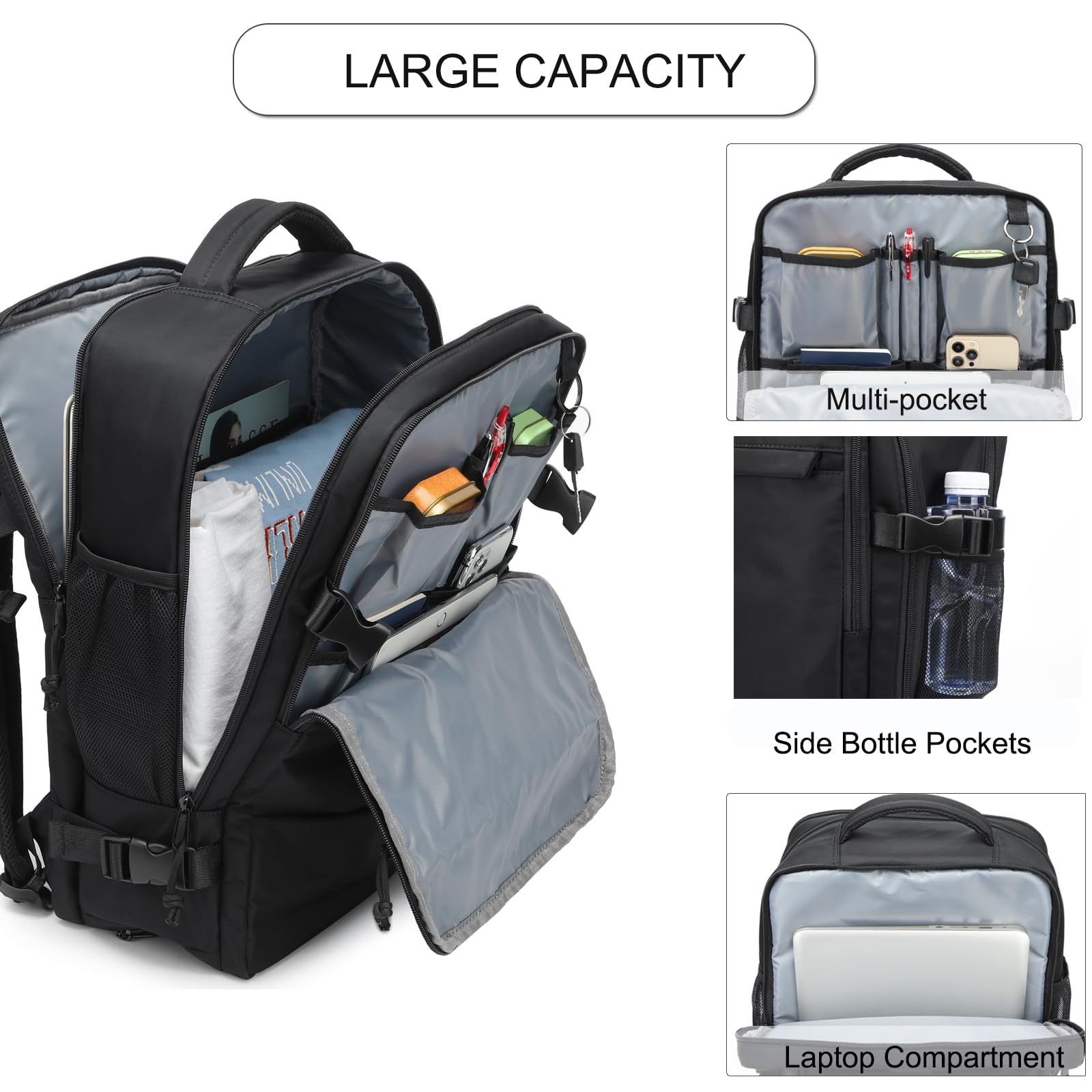 Shaelyka Medium Travel Backpack, 23L Carry On Backpack,Flight Approved Water Resistant Luggage Backpack Fit 15.6 Inches Laptop