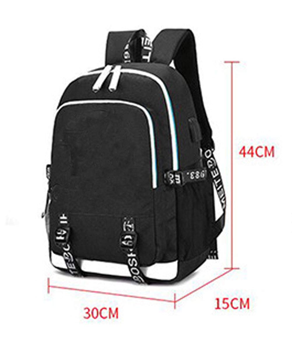 jupkem Hawkins Middle School AV Club College USB Charging Backpack Laptop Bag Travel Bookbag Daypack (balck)