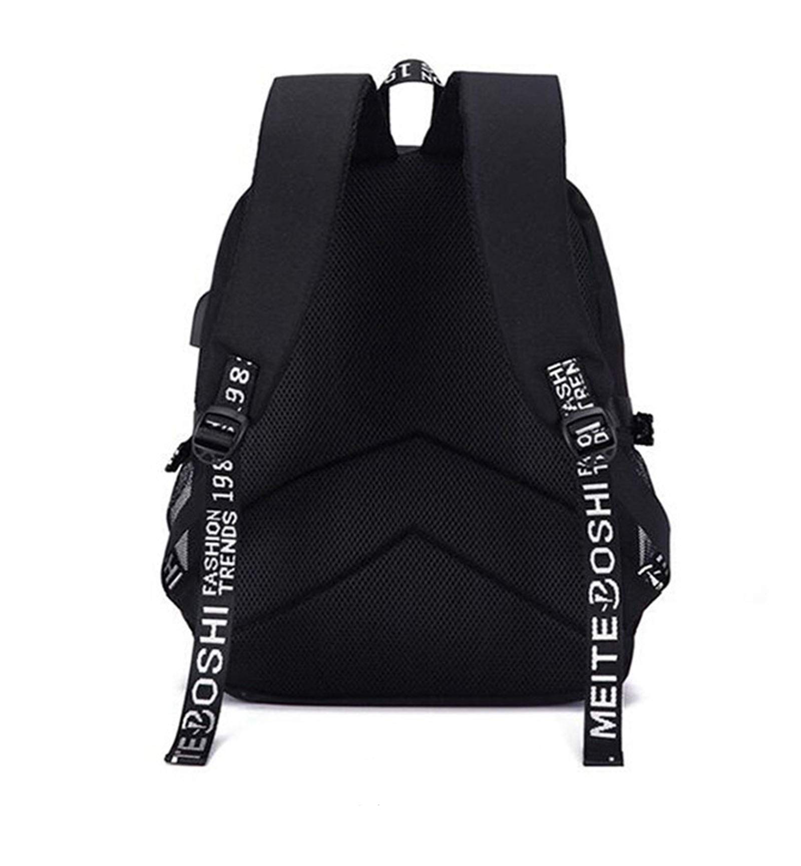 jupkem Hawkins Middle School AV Club College USB Charging Backpack Laptop Bag Travel Bookbag Daypack (balck)