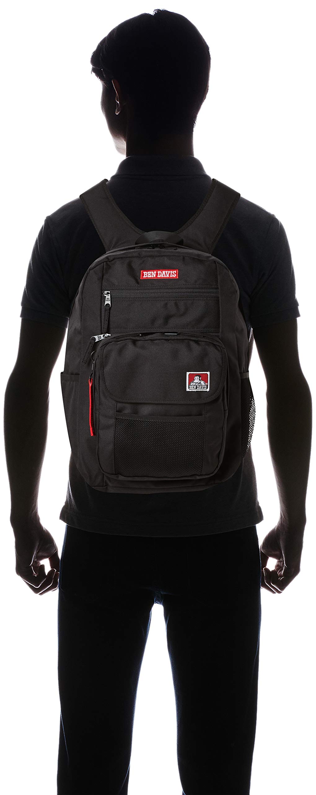 BEN DAVIS(ベンディビス) Backpack, Black red