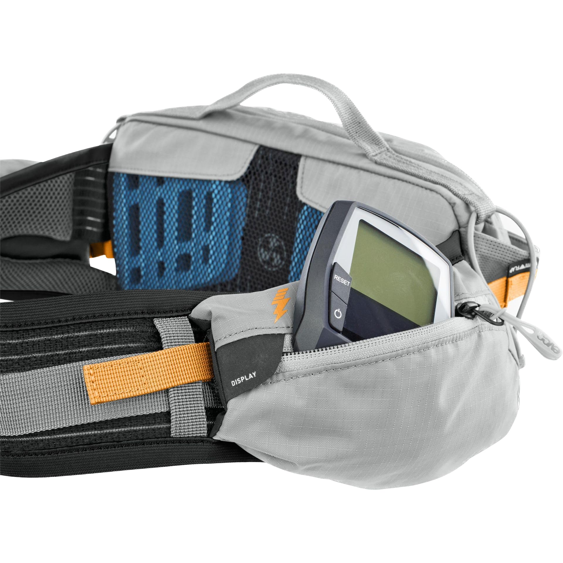 Evoc Hip Pack PRO E-Ride 3 Waist Bag for E-Bike Tours & Trails, 3L Capacity, Airflow Contact System, AIRO Flex Waist Belt, Venti Flap System, Bottle Holder, Stone, Stone, Backpack