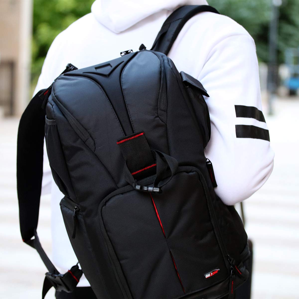 Deco Gear DSLR Camera Backpack, Customizable Compartments for Cameras, Lenses, Accessories & Laptop, Weather Protective, Perfect for Canon Nikon & Sony Photographers (Can Also Turn Into Sling Bag)