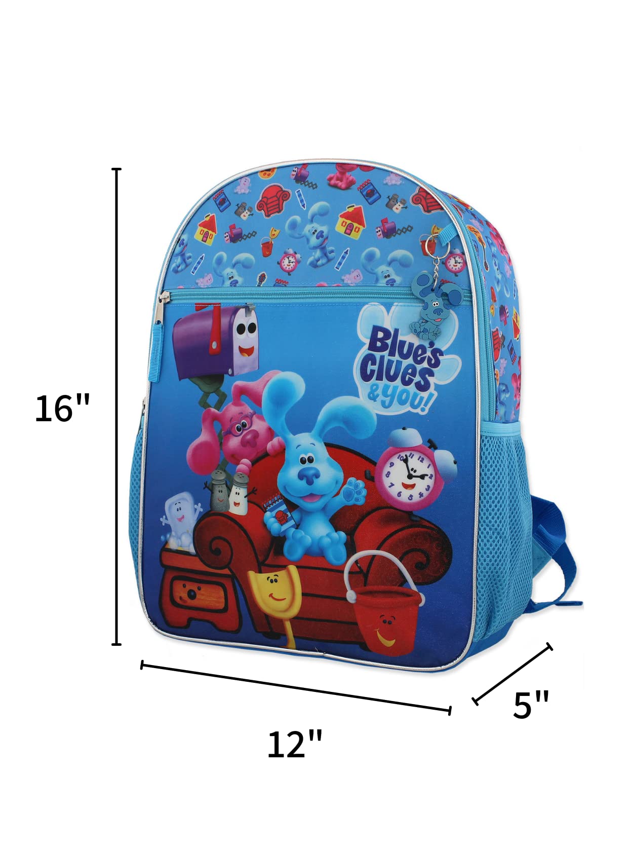 Nickelodeon Blue's Clues & You Girls 16" Backpack 5 piece School Set (One Size, Pink)