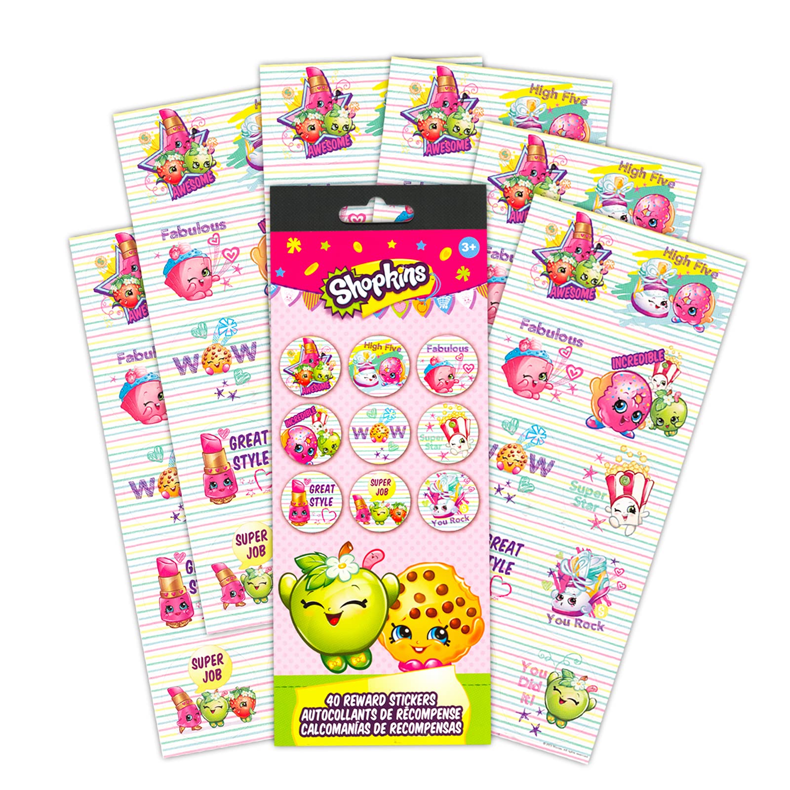 Rainbow High Backpack Set for Girls - Bundle with Rainbow High 15 Inch Backpack with Shopkins Stickers and More (Kids Backpack Elementary School)