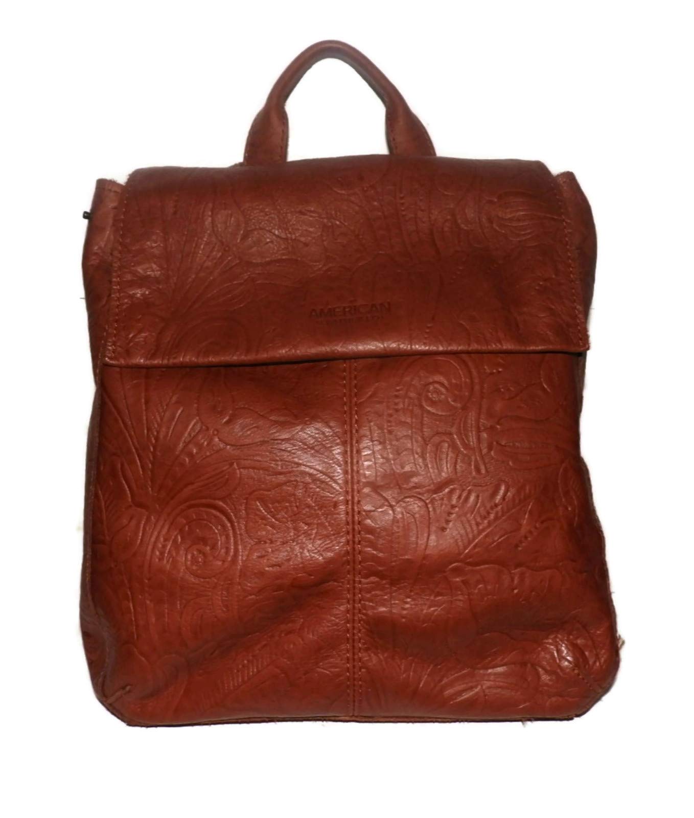 American Leather Co. - Liberty Backpack - Highly Functional & Superbly Fashionable - Brandy Tooled