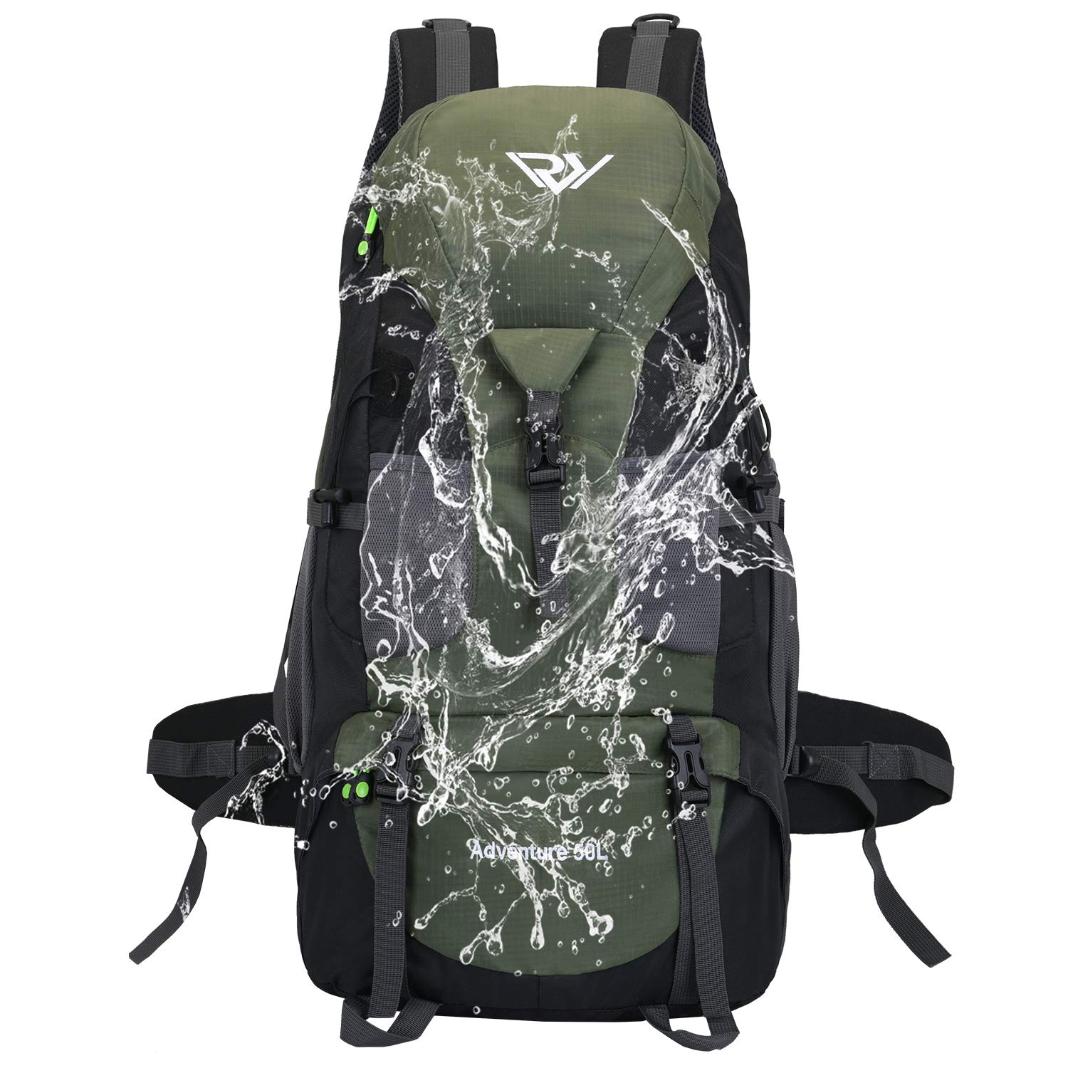 RuRu monkey 60L Hiking Backpack With Rain Cover Lightweight Travel Camping Daypack Backpack