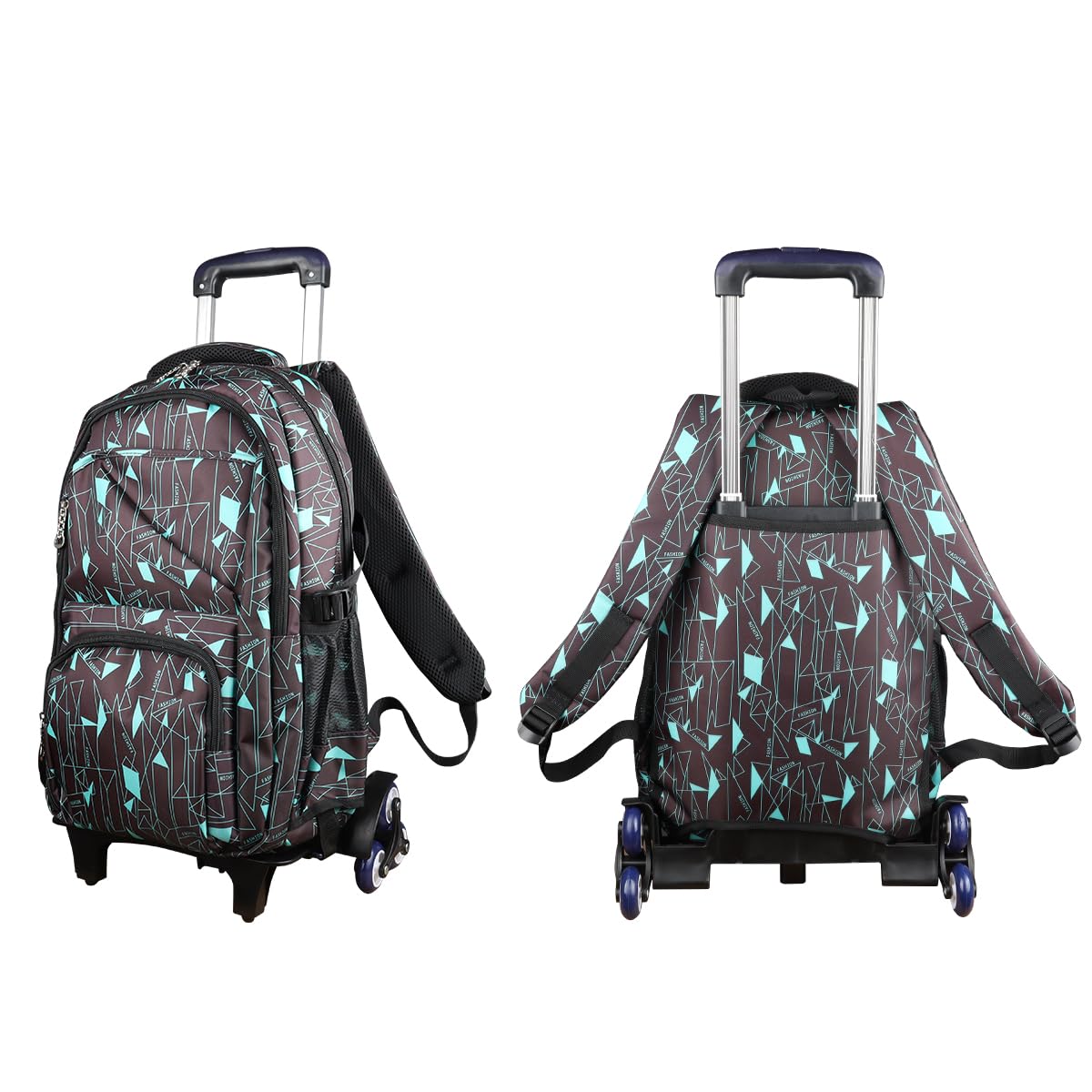 Rolling Backpack On Wheels High-Capacity School Bag Backpacks for Students Climbing Stairs Six Wheels