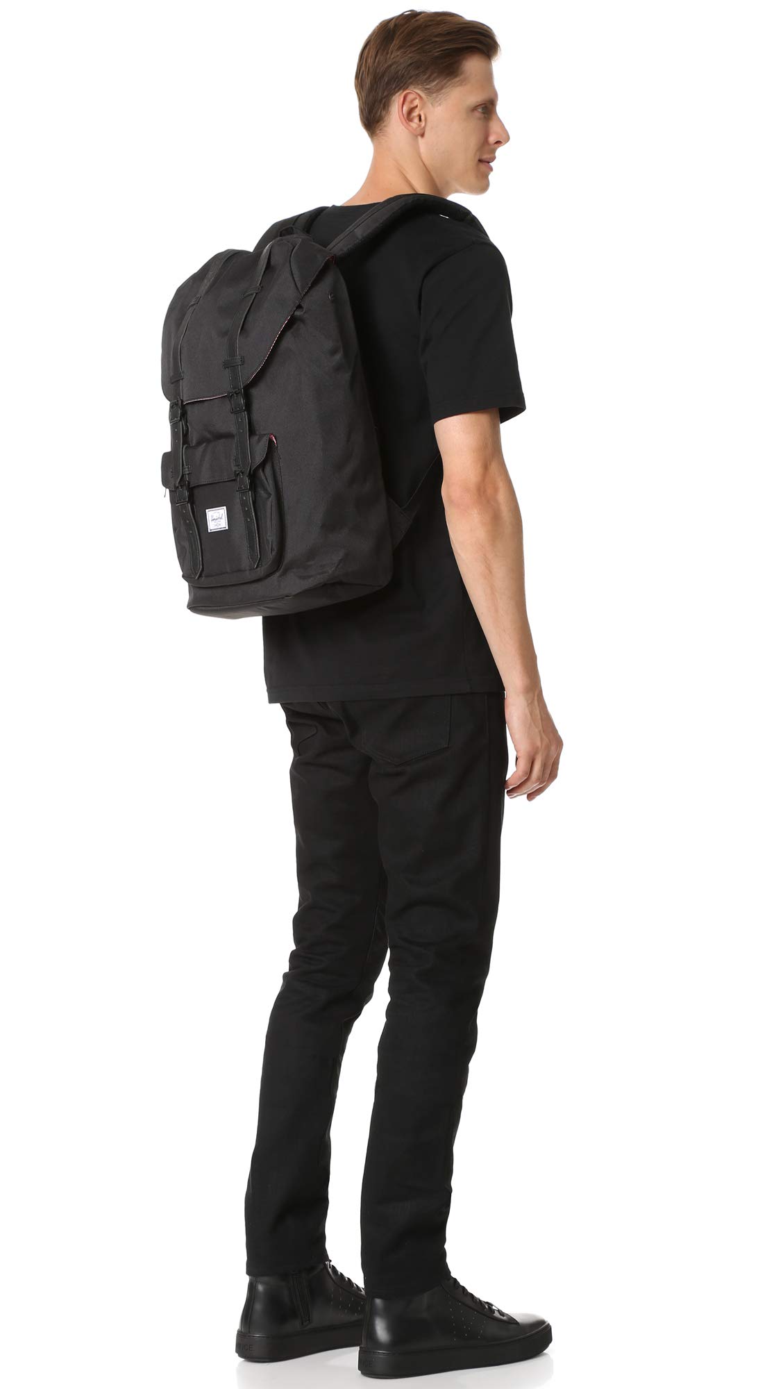 Herschel Men's Little America Classic Backpack, Black/Black, One Size