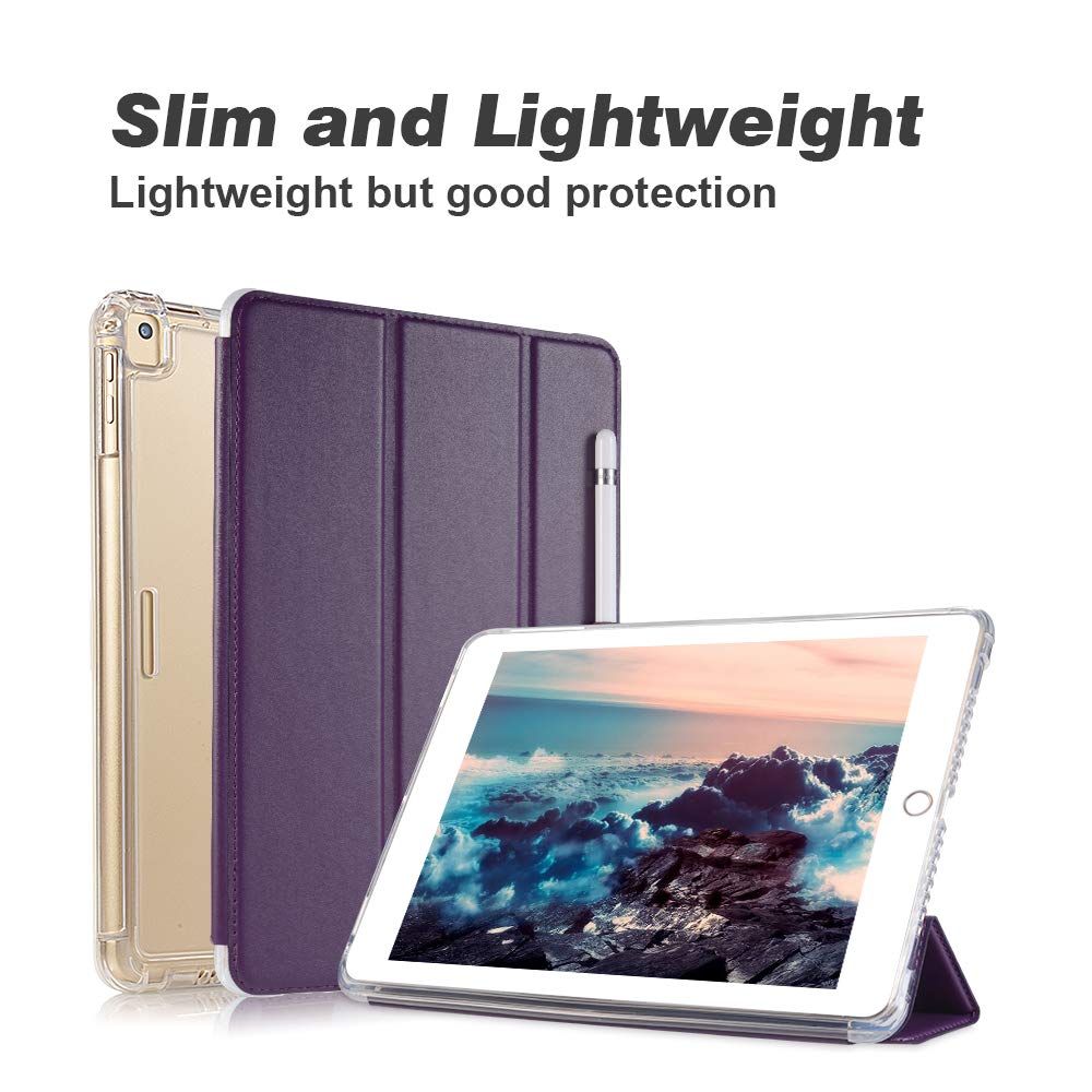Valkit iPad Pro 9.7 Case 2016 (Old Model), Smart Slim Stand Translucent Frosted Back Cover for Apple iPad Pro 9.7 Inch (A1673 A1674 A1675) with Auto Wake/Sleep, Dark Purple