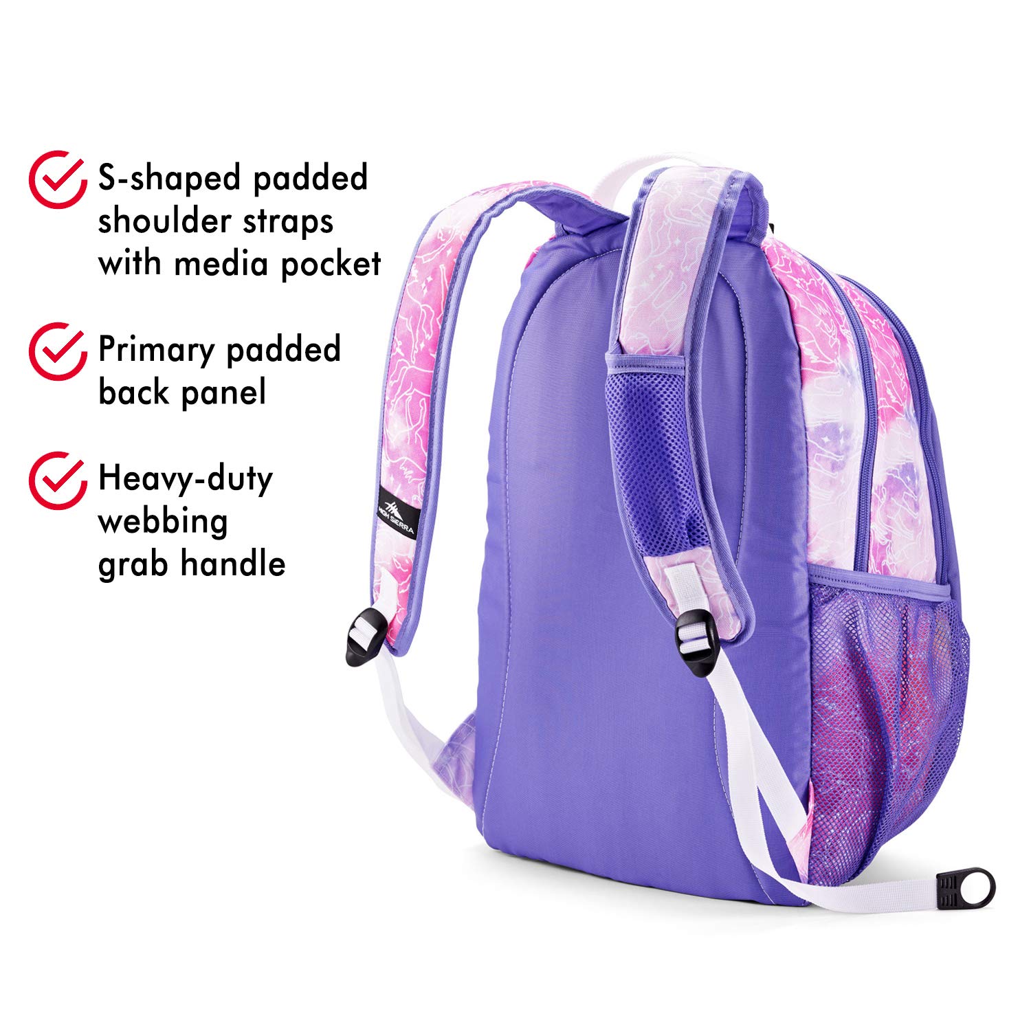 High Sierra Curve Lightweight Backpack with Padded Straps