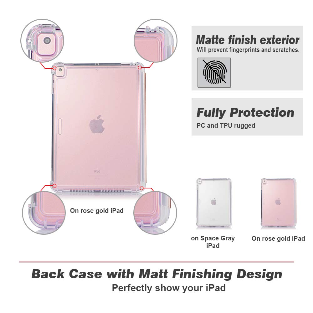 Valkit iPad Pro 9.7 Case 2016 (Old Model), Smart Slim Stand Translucent Frosted Back Cover for Apple iPad Pro 9.7 Inch (A1673 A1674 A1675) with Auto Wake/Sleep, Dark Purple