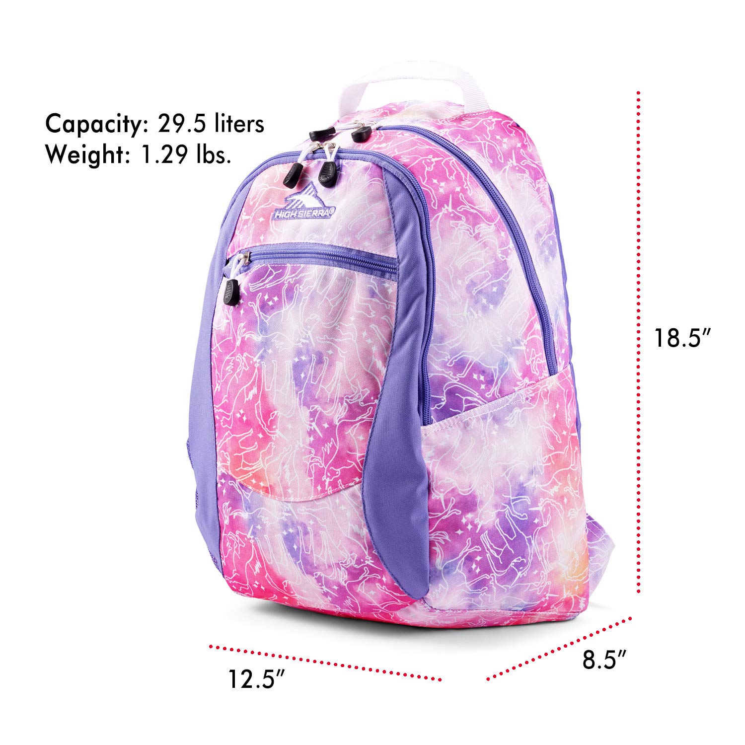 High Sierra Curve Lightweight Backpack with Padded Straps