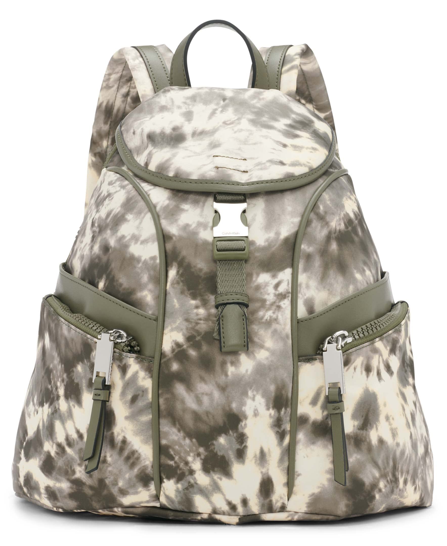 Calvin Klein Women's Shay Organizational Backpack, Dusty Olive, One Size