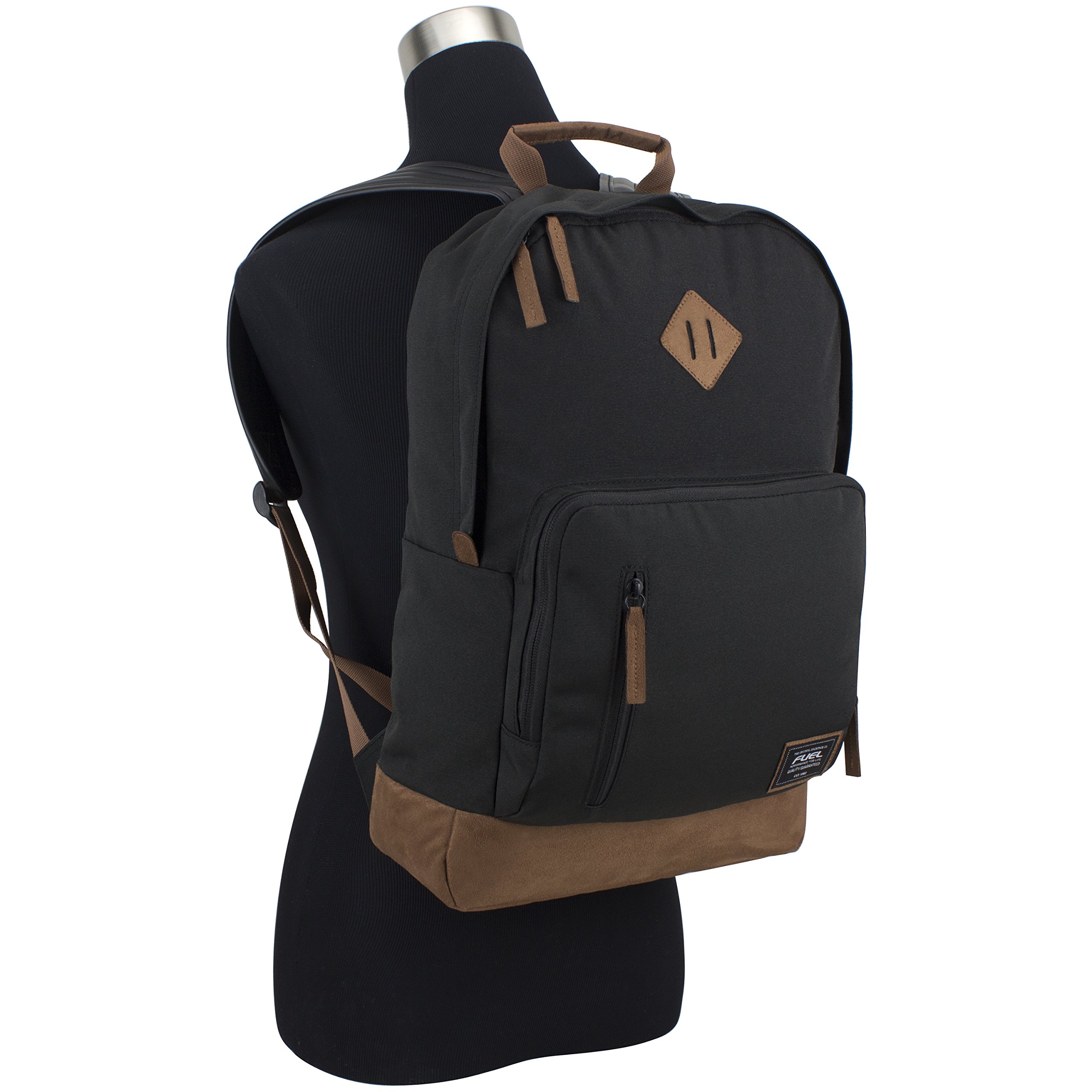 Fuel High Capacity Lifestyle Backpack with High Density Foam Straps, Black